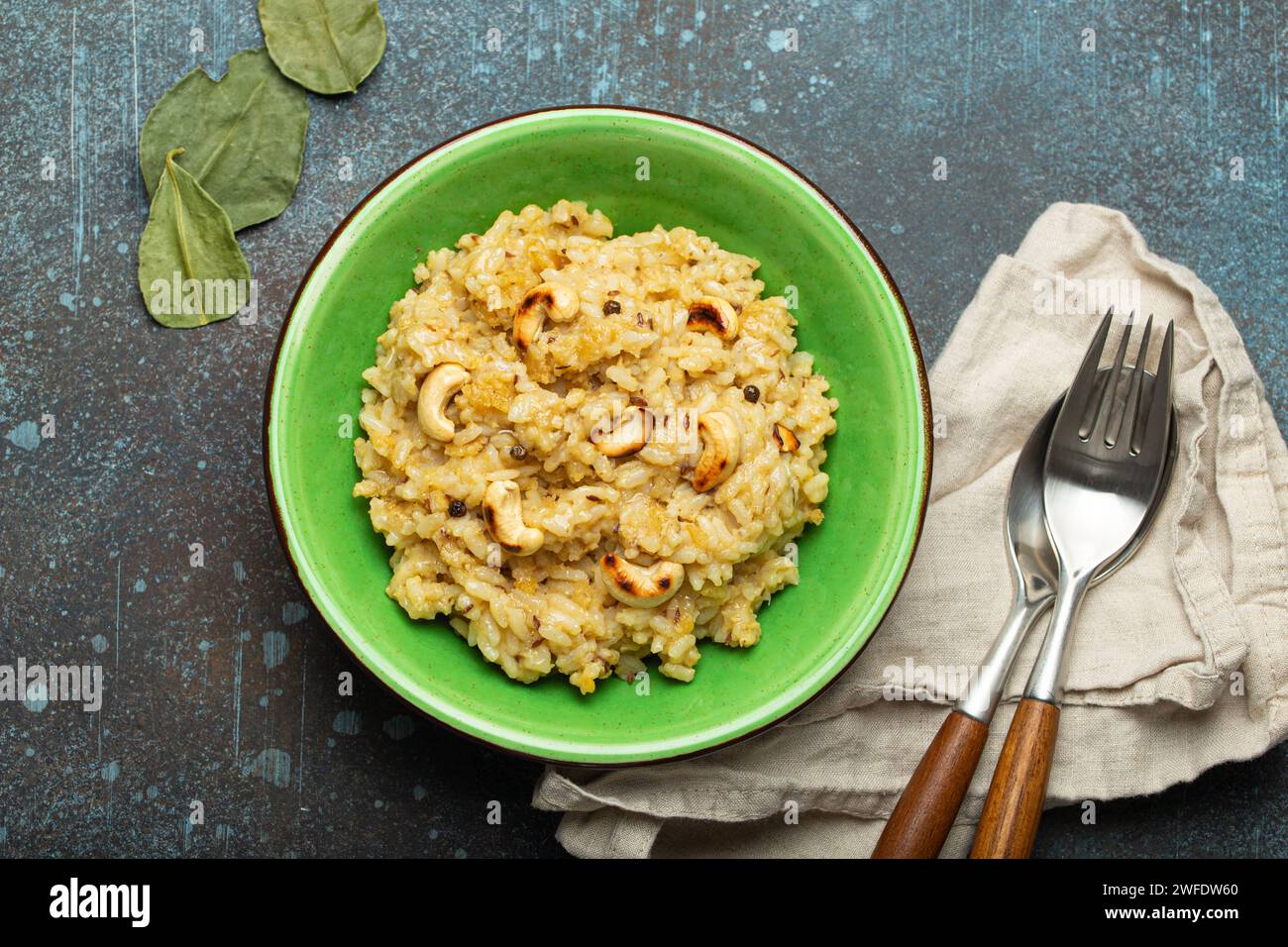 Ven Pongal (Khara Pongal), traditional Indian savoury rice dish made ...