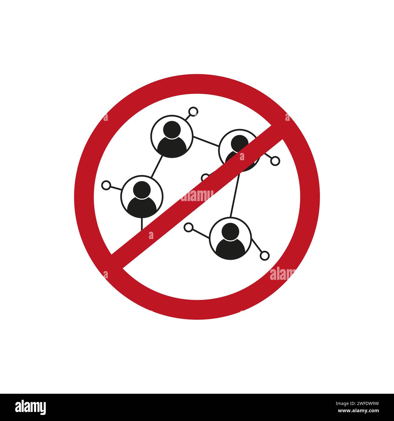 Social media ban. Prohibition of freedom of communication. No computer ...