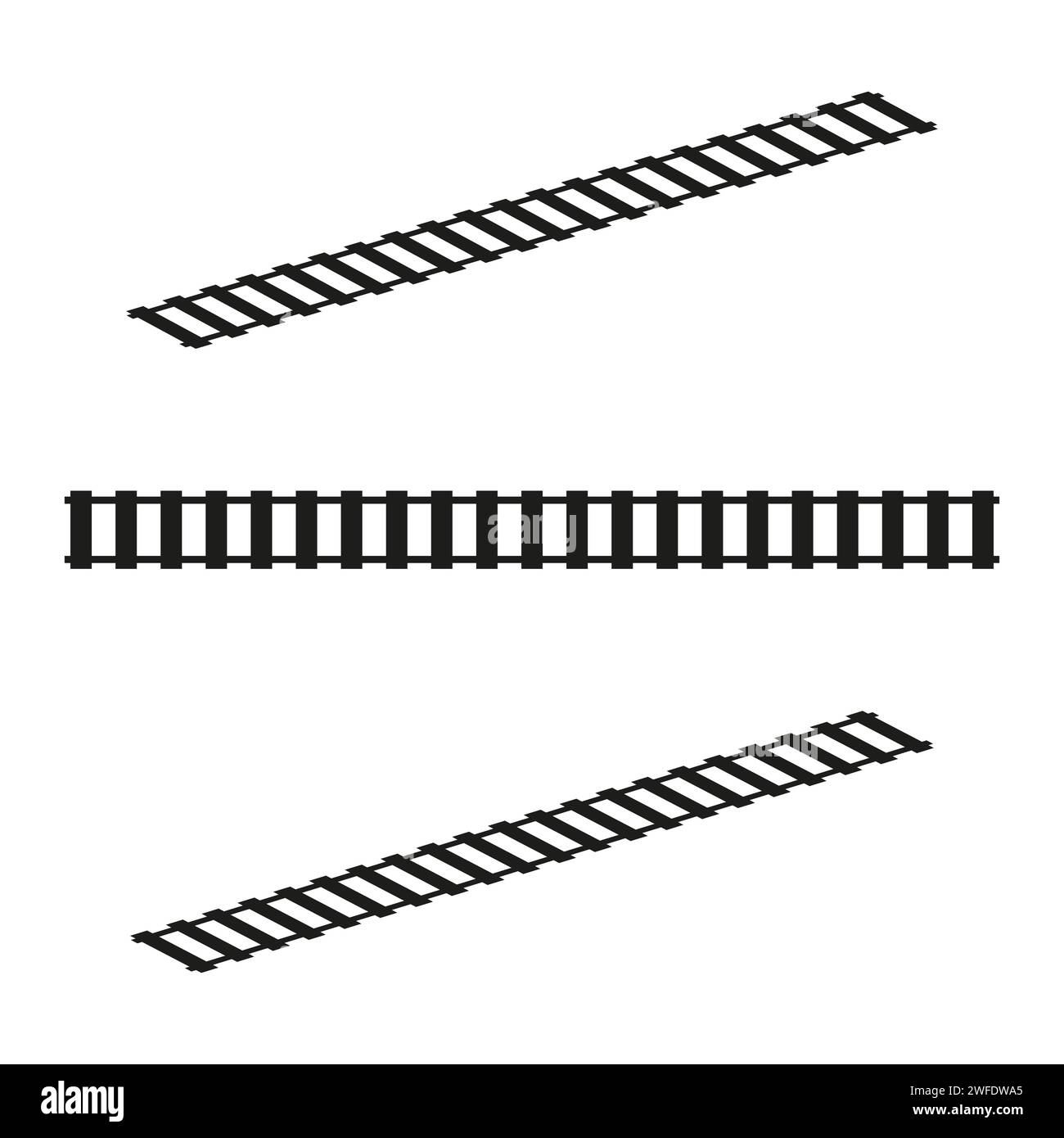 Railroad Train Track Metro Subway Path Vector Illustration Eps 10