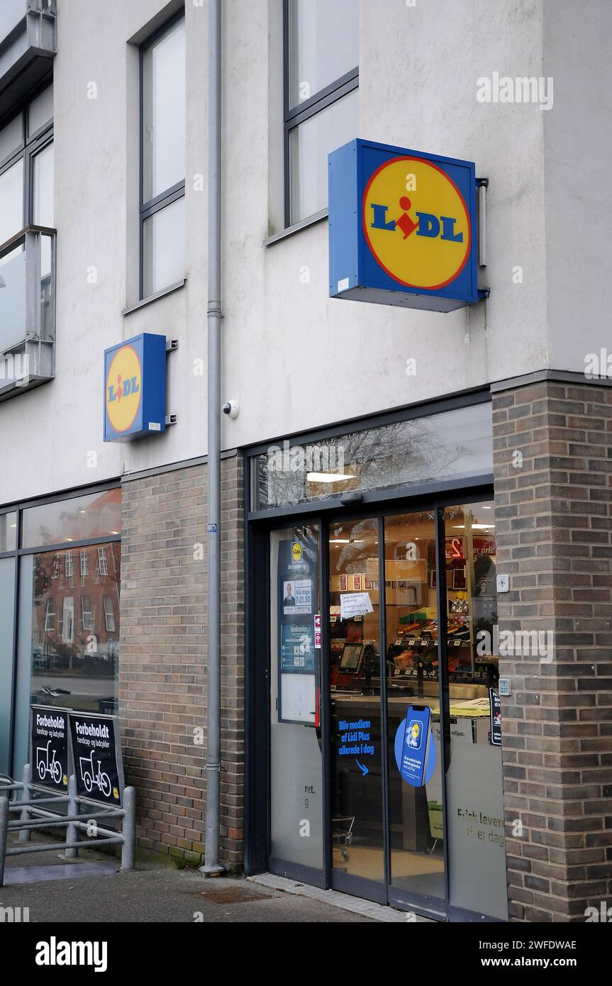 Copenhagen, Denmark /30 January 2024/. German lidl grocery store in ...