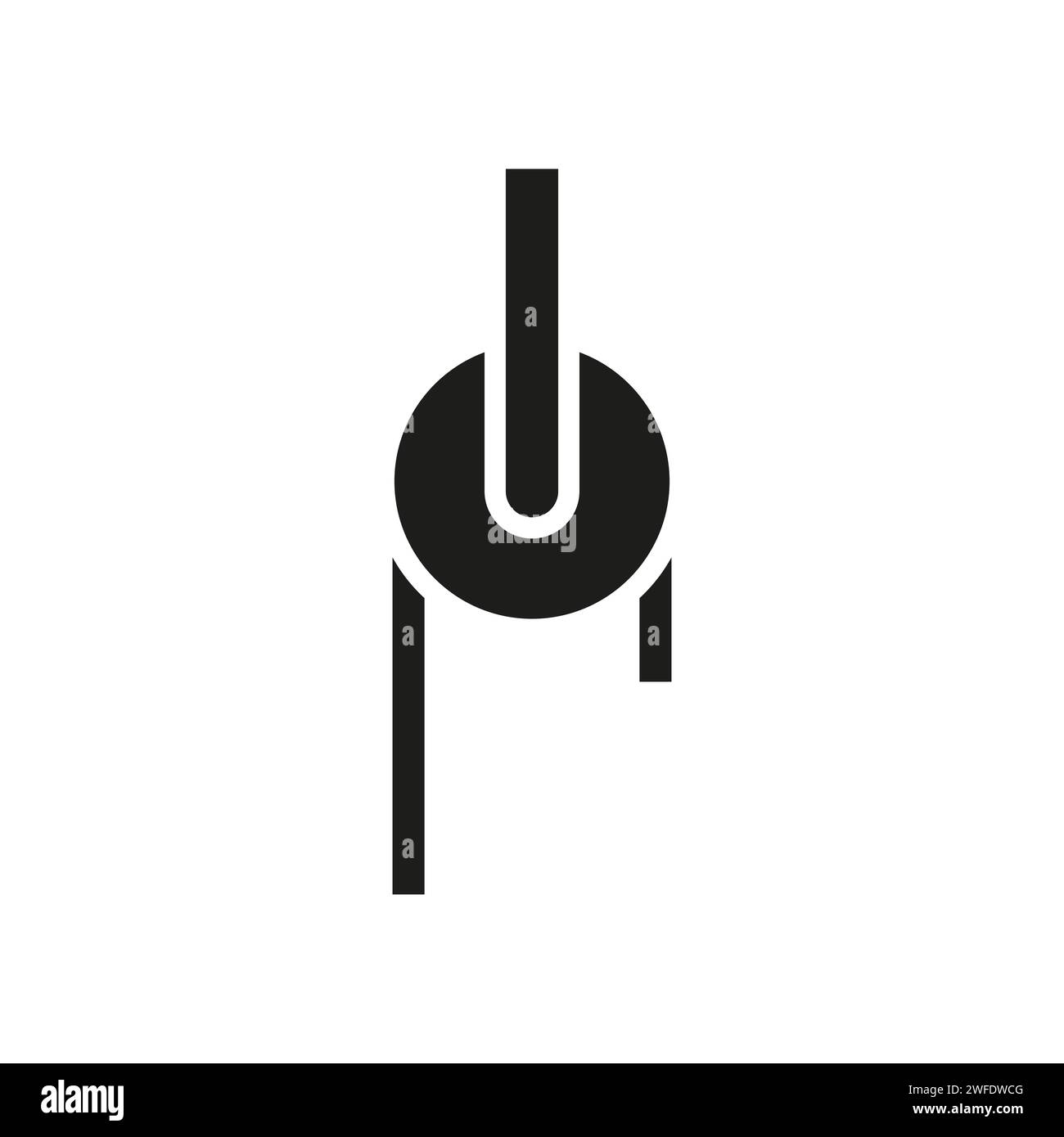 Pulley icon. Construction tool icon for lifting. Vector illustration ...