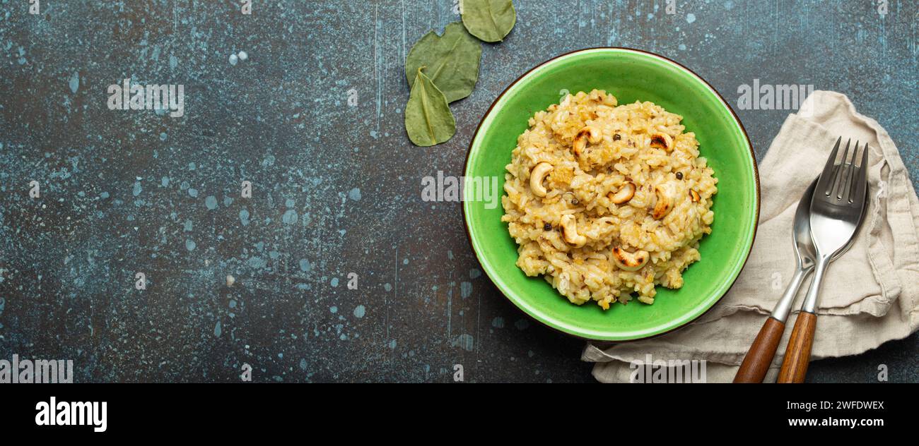 Ven Pongal (Khara Pongal), traditional Indian savoury rice dish made ...