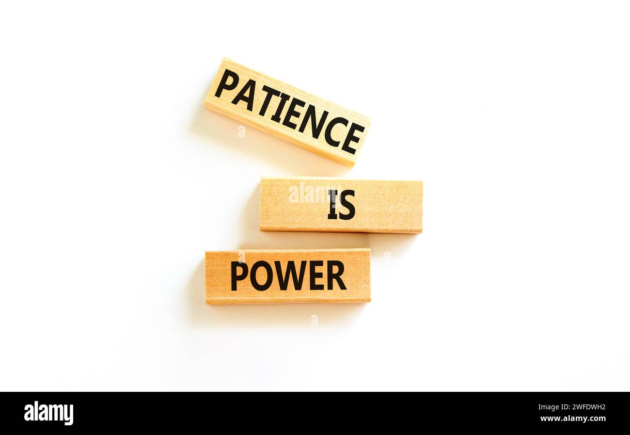 Patience is power symbol. Concept words Patience is power on beautiful ...