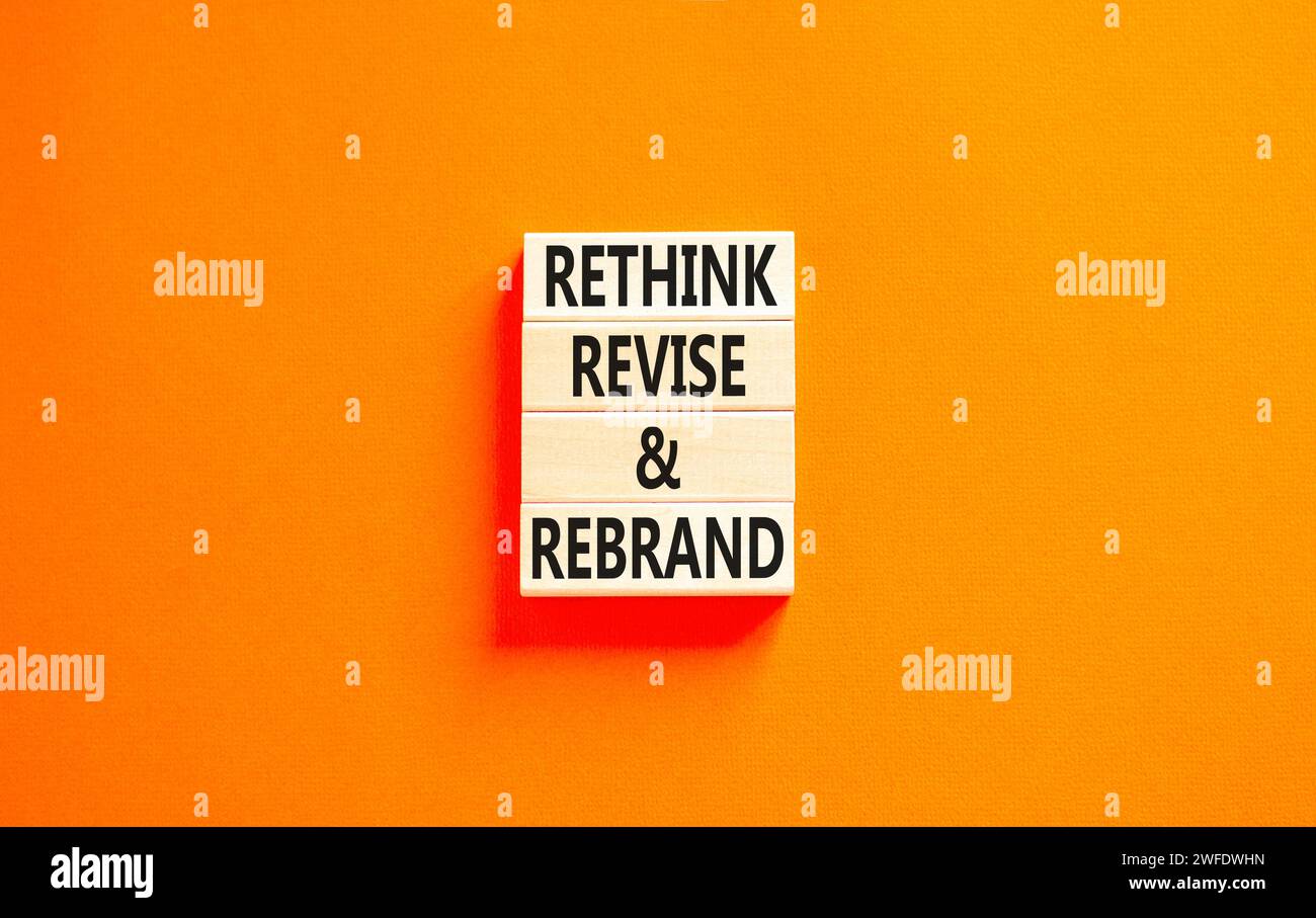 Rethink revise rebrand symbol. Concept word Rethink Revise and Rebrand ...