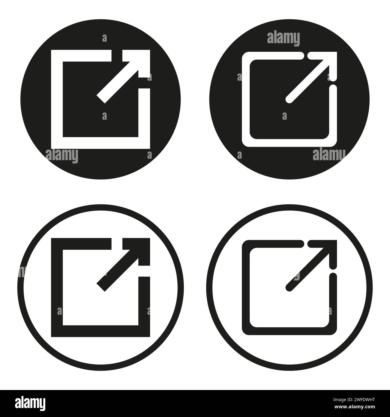 External link symbol icon. Download, Share icons. Link icon. Vector ...