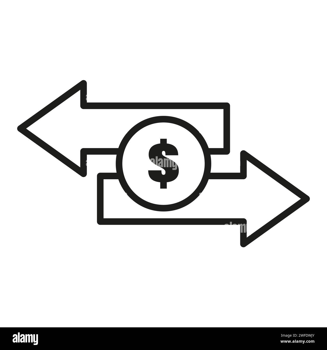 Exchange icon. Export or import sign. Vector illustration. EPS 10 ...