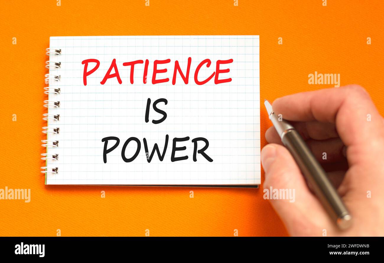 Patience is power symbol. Concept words Patience is power on beautiful ...