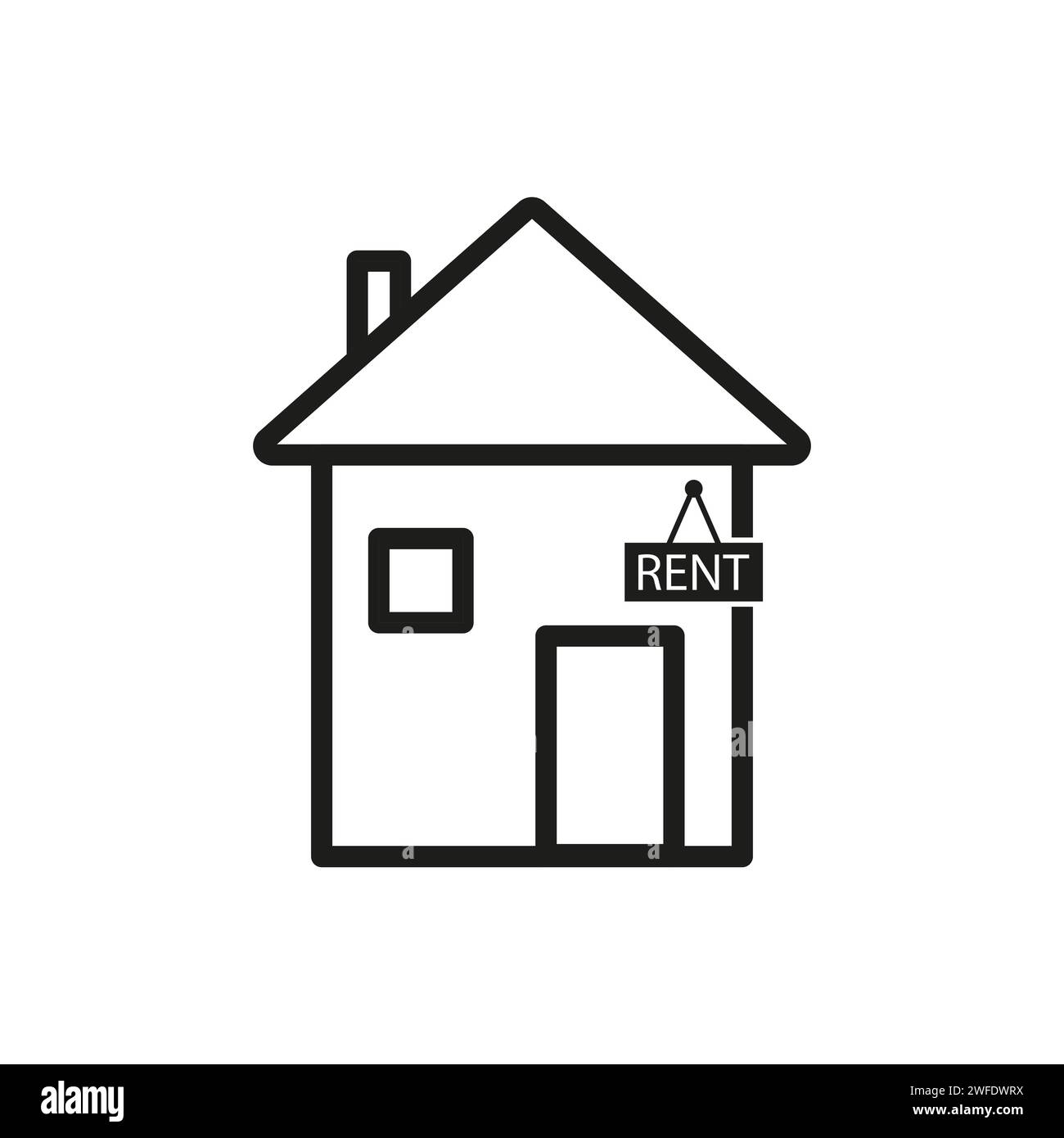 House rent icon. house property rental symbol. Vector illustration ...
