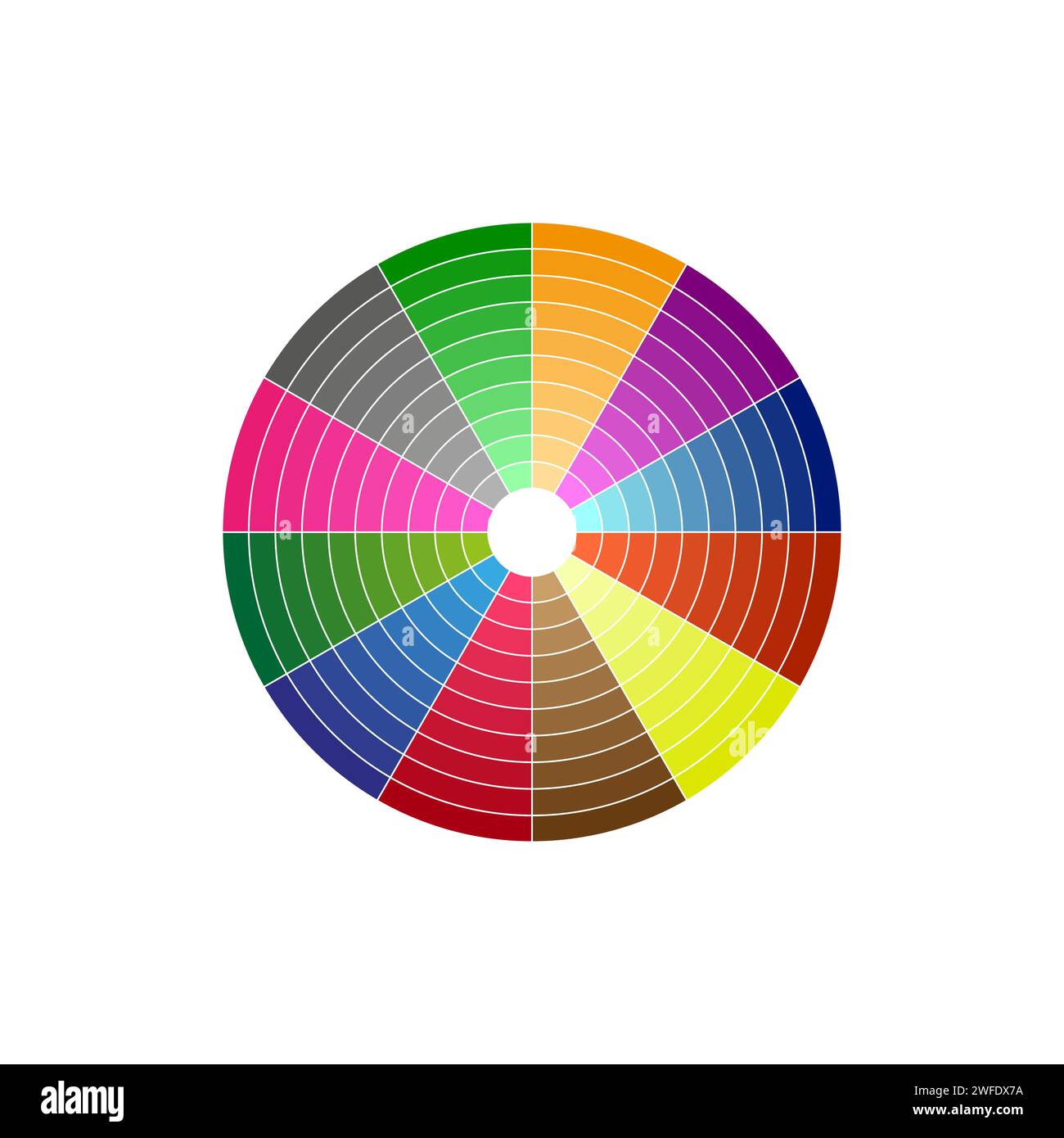 Color palette wheels hi-res stock photography and images - Alamy