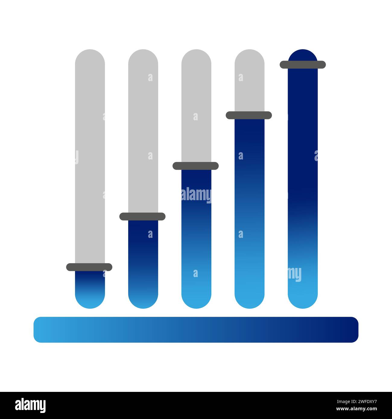 Blue vertical sliders, adjusters. Vector illustration. EPS 10. Stock ...
