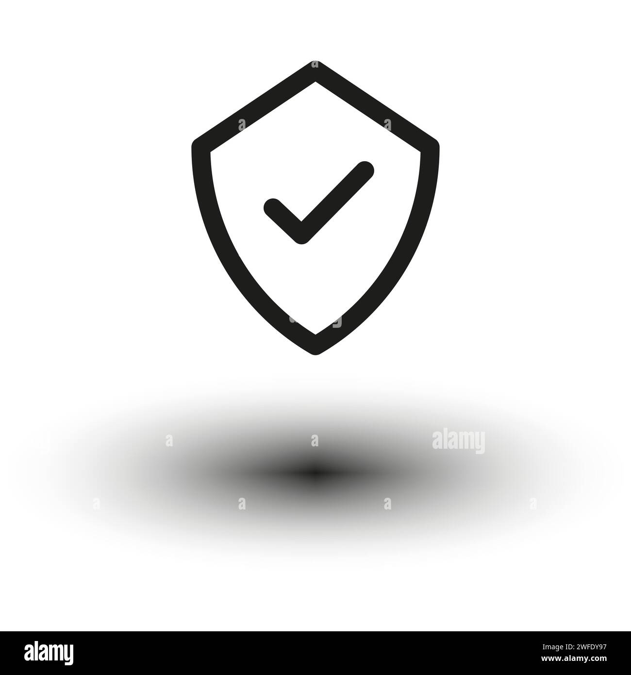 Shield check mark logo icon. Safe icon. Protection approve sign. Vector ...