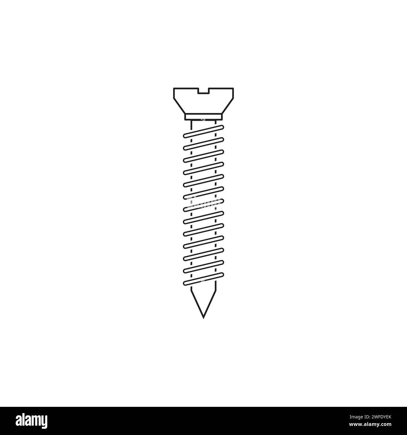 Screw icon. Metal screw sign for wall. Vector illustration. stock image ...