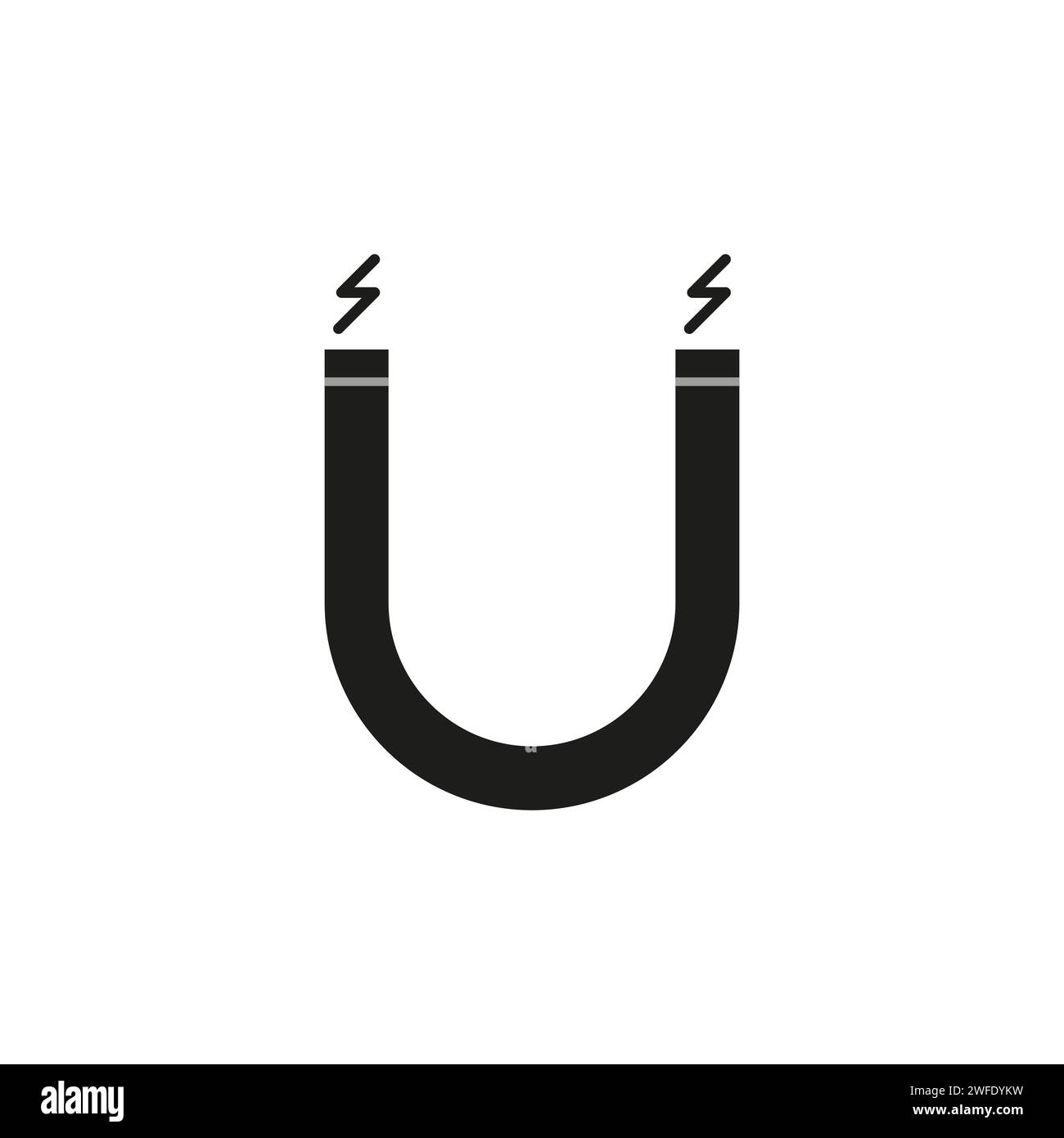 magnet icon. Horseshoe symbol electromagnet. Vector illustration. stock ...
