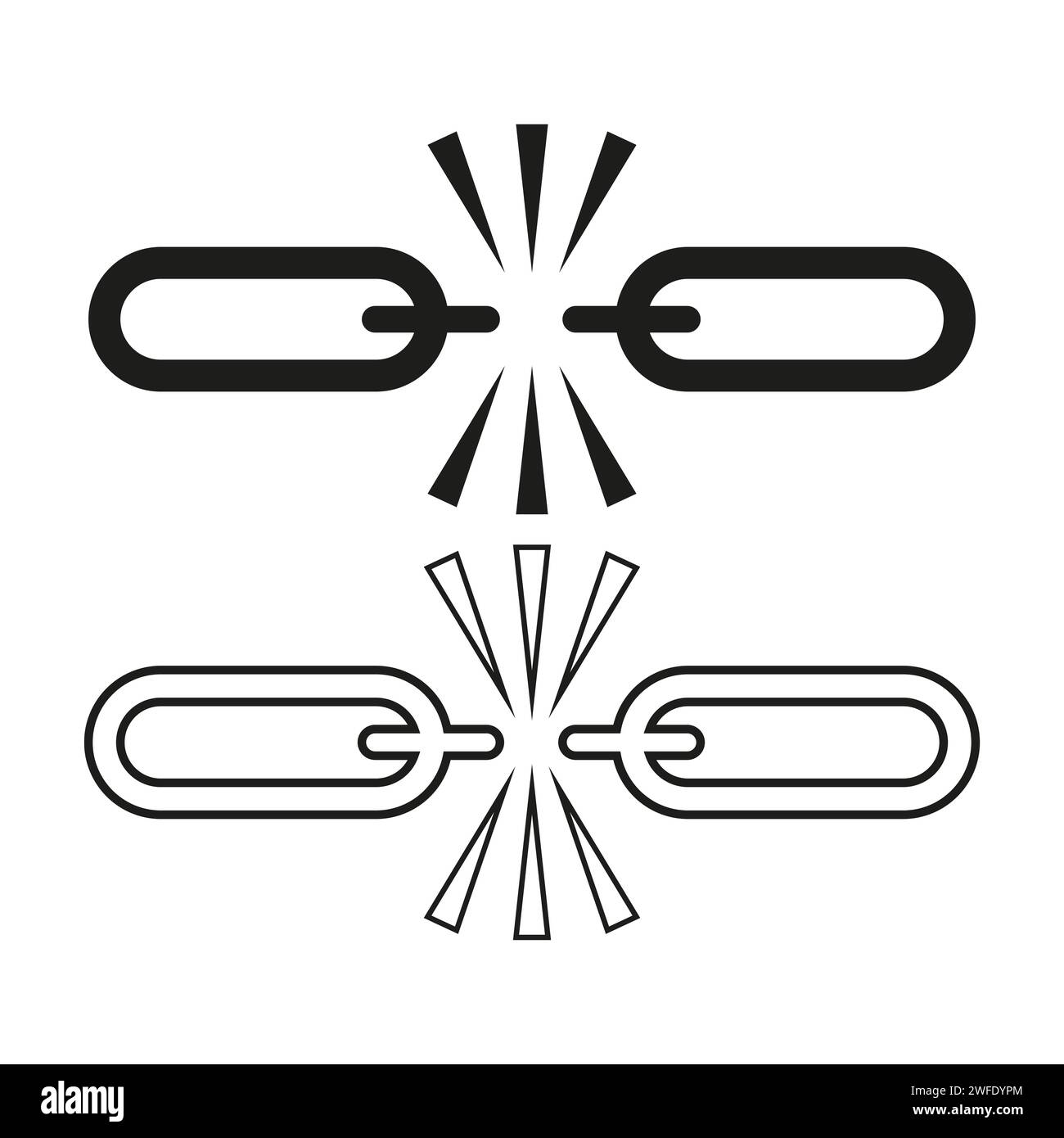 Broken Chain Circle Vector