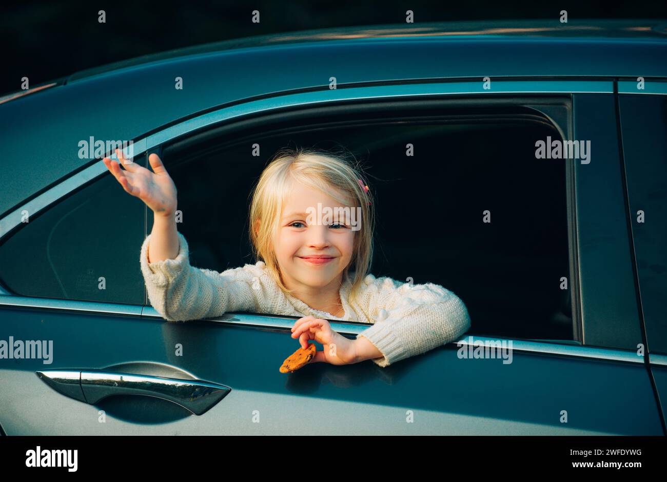 Teenager waving goodbye car hi-res stock photography and images - Alamy