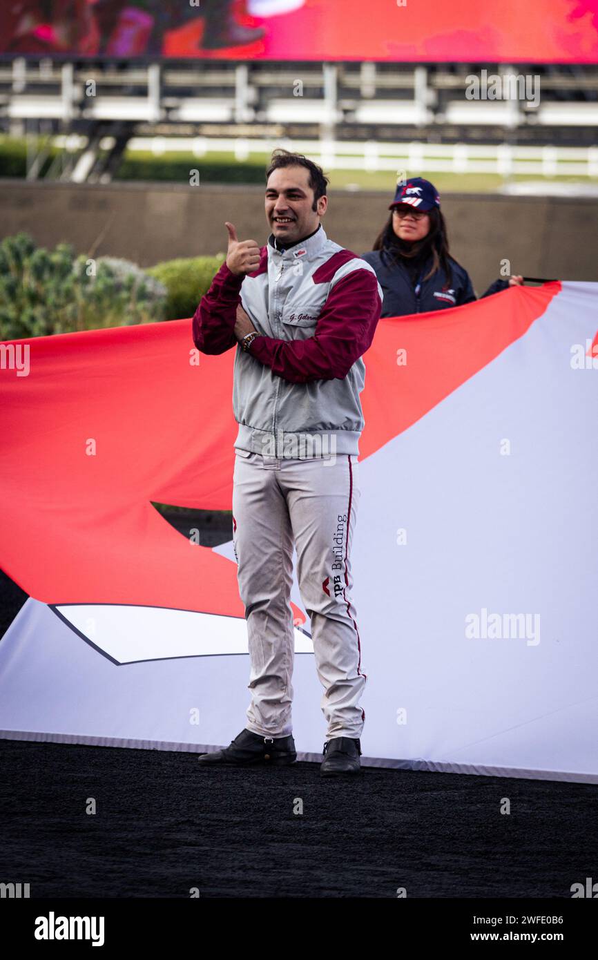 Presentation of Gabriele GELORMINI, jockey of the Grand Prix D'Amerique ...