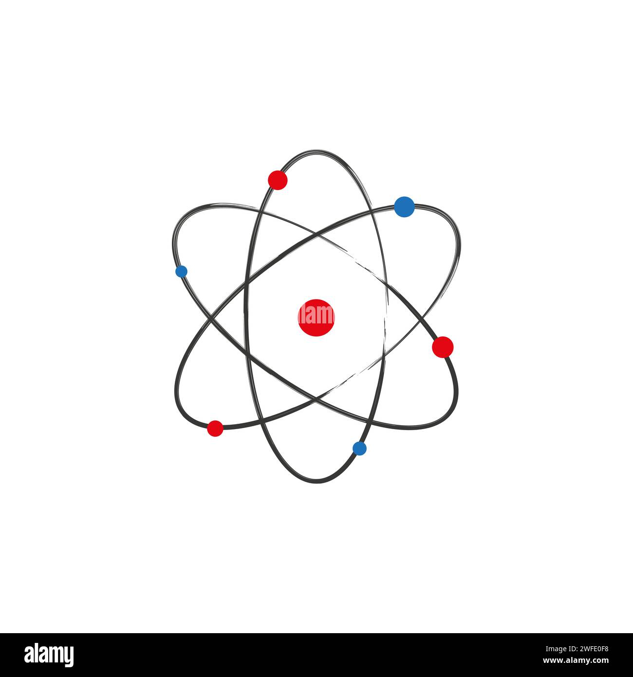 Atom, orbital electrons. Nuclear energy. Vector illustration. stock ...