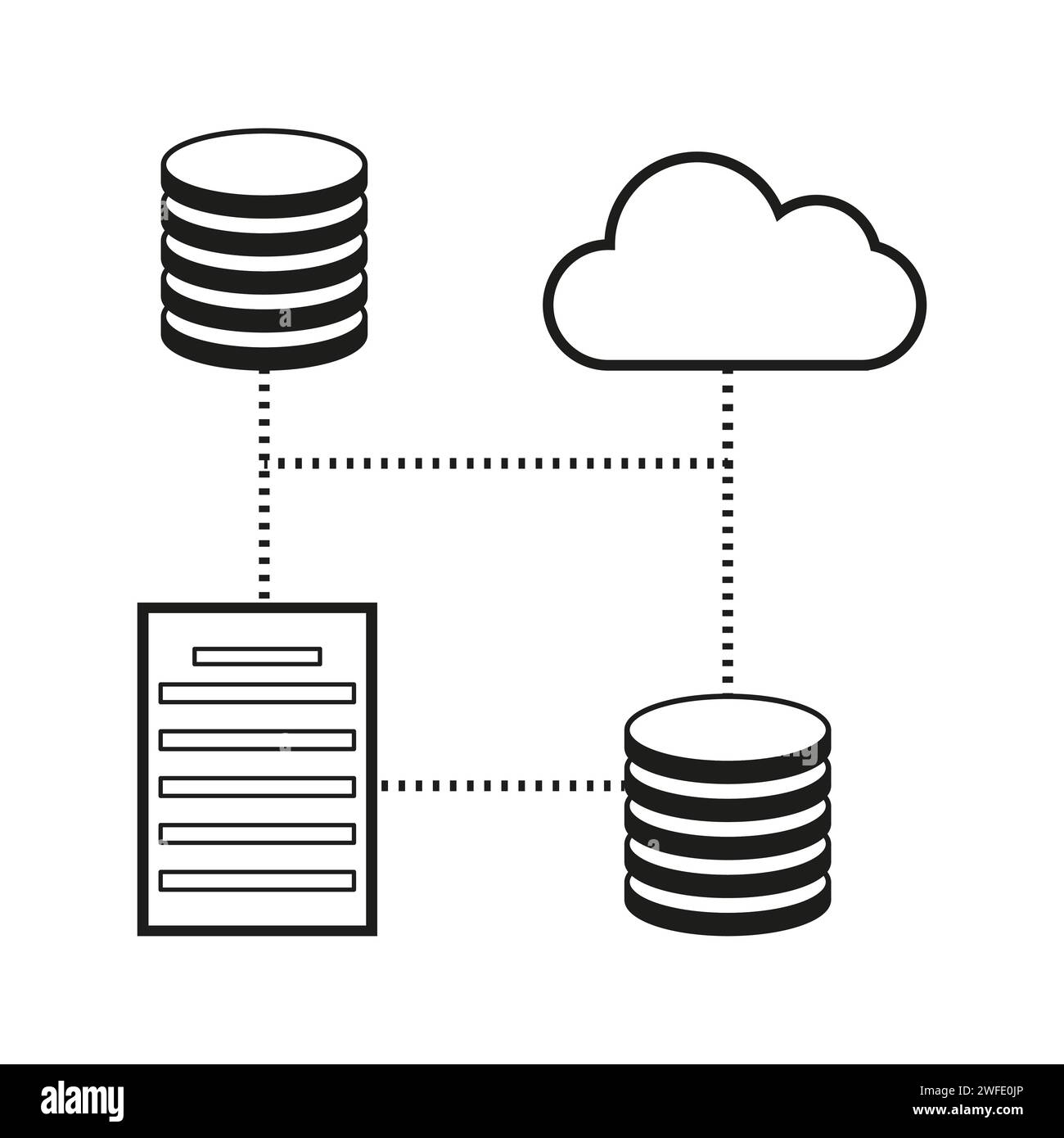 Isolated device data base Stock Vector Images - Alamy