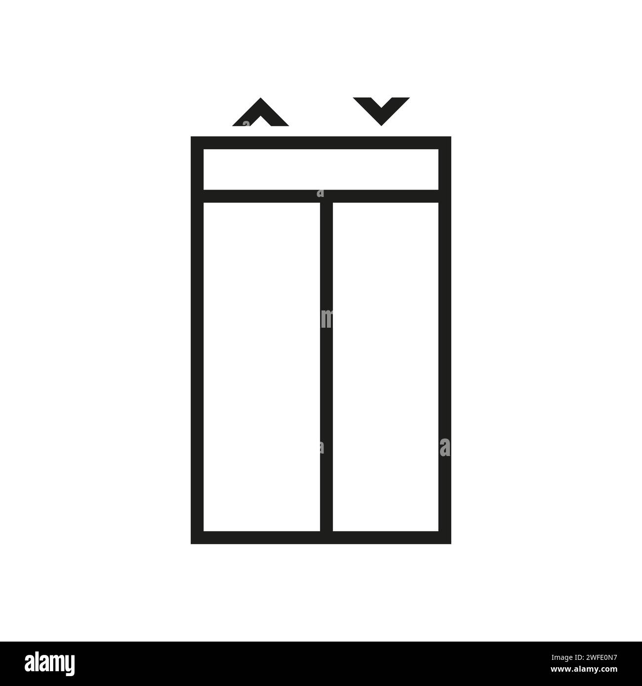 Elevator icon. Elevator doors with arrows icon. Vector illustration ...