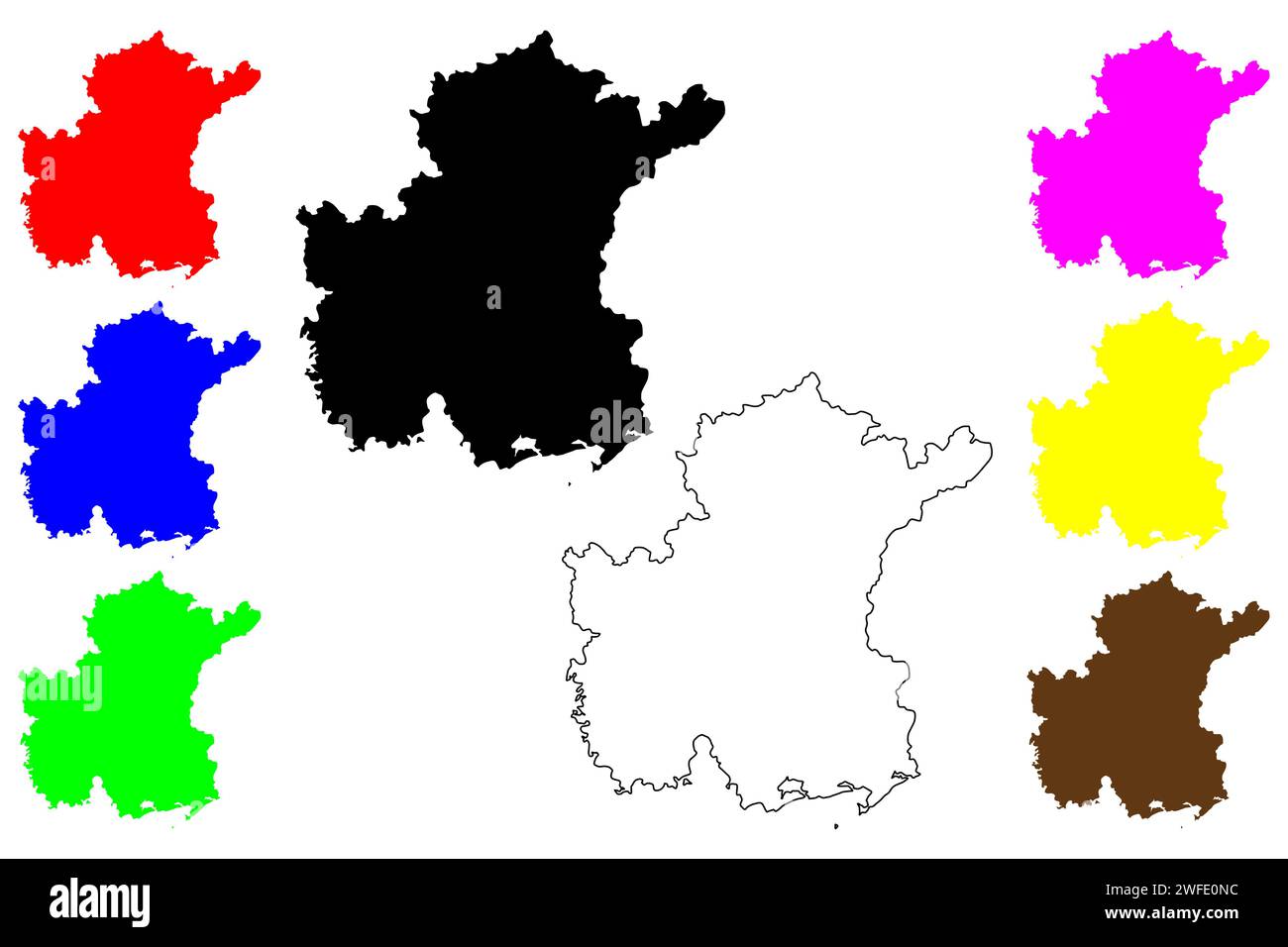 Maoming city (People's Republic of China, PRC) map vector illustration ...