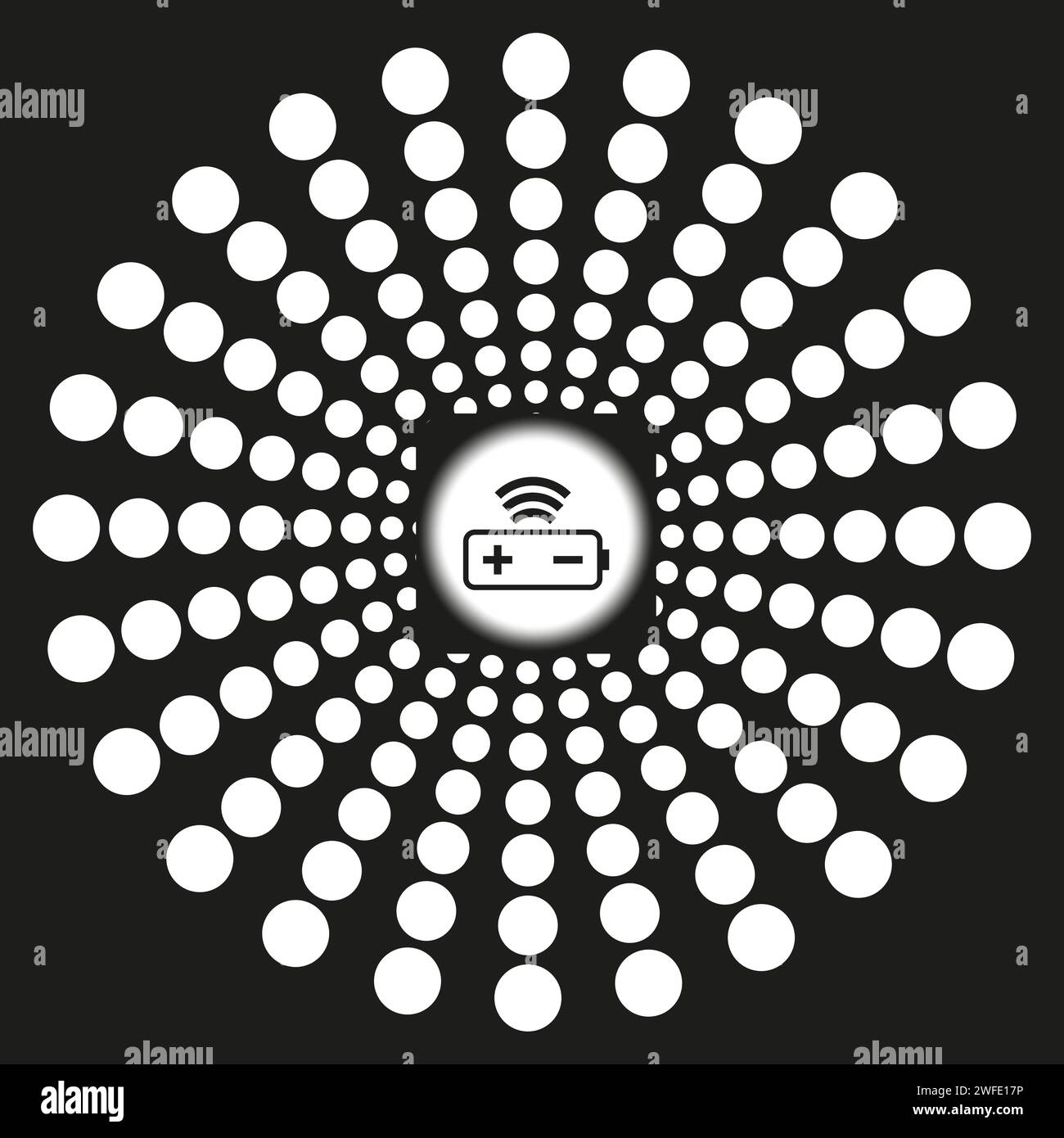 Square with rounded corners. Power management through a wifi network ...
