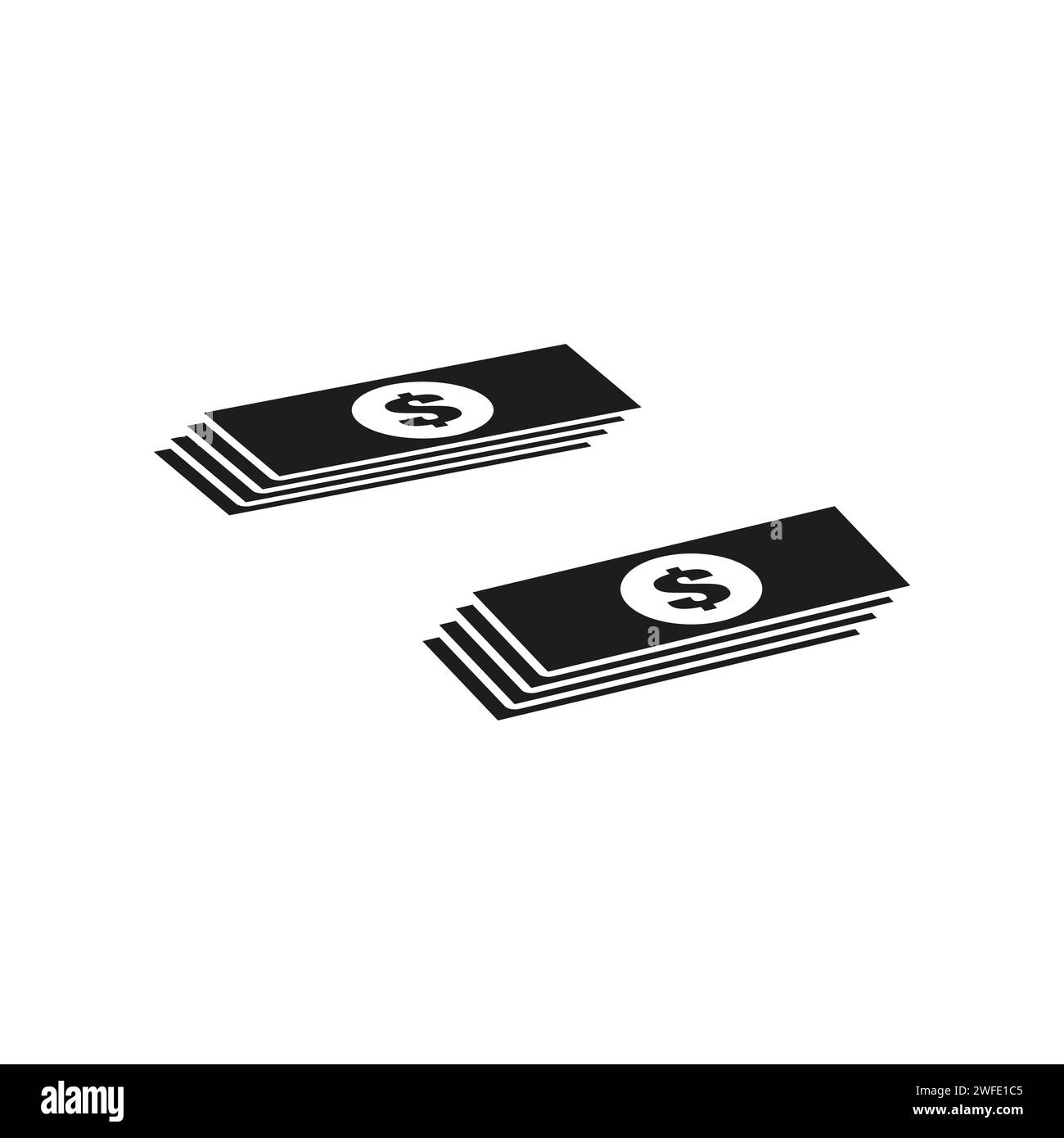 Money icon. Pack of dollars icon. Vector illustration. Eps 10. Stock ...