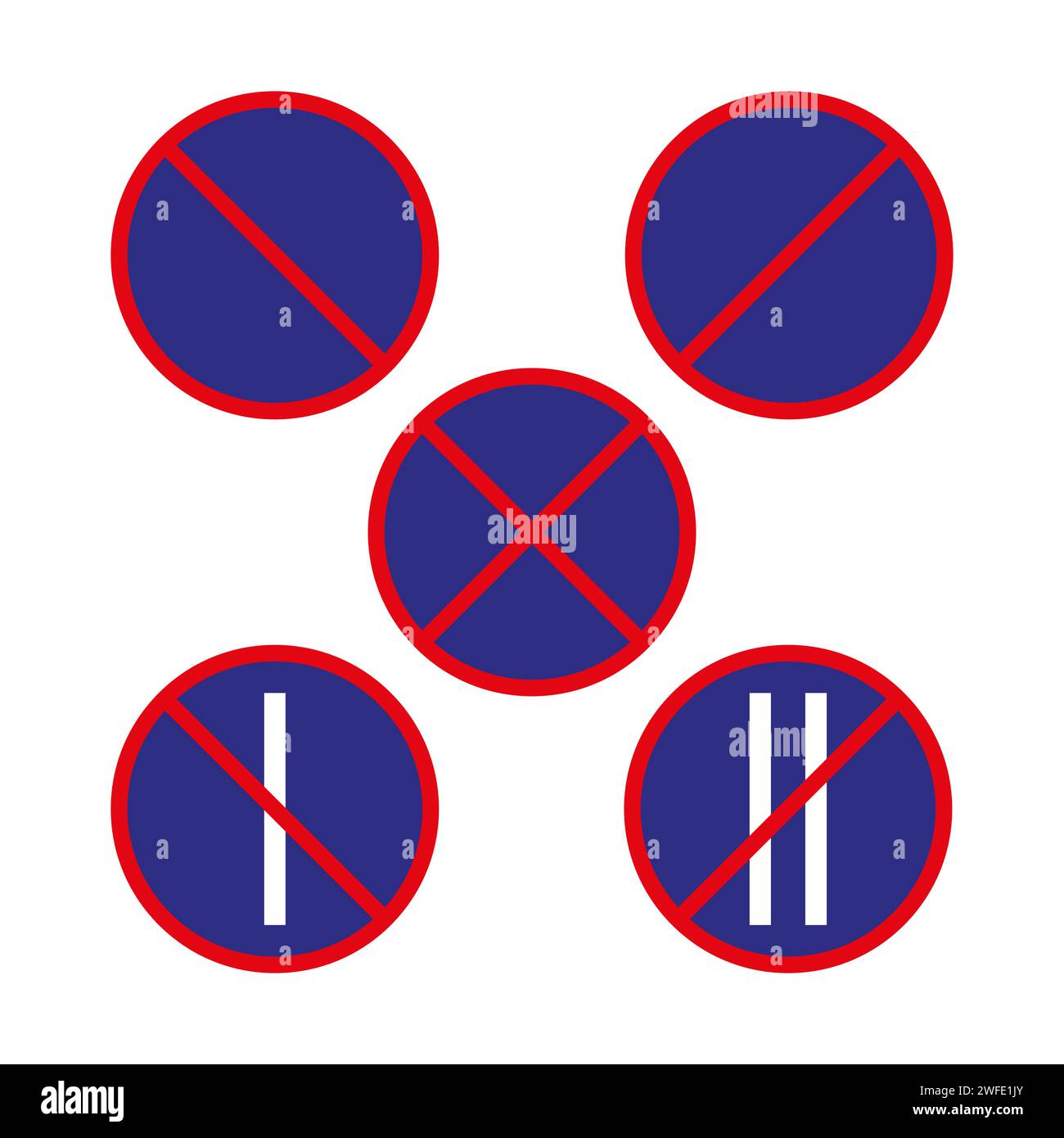 Clearway sign set. Vector illustration. stock image. EPS 10 Stock ...