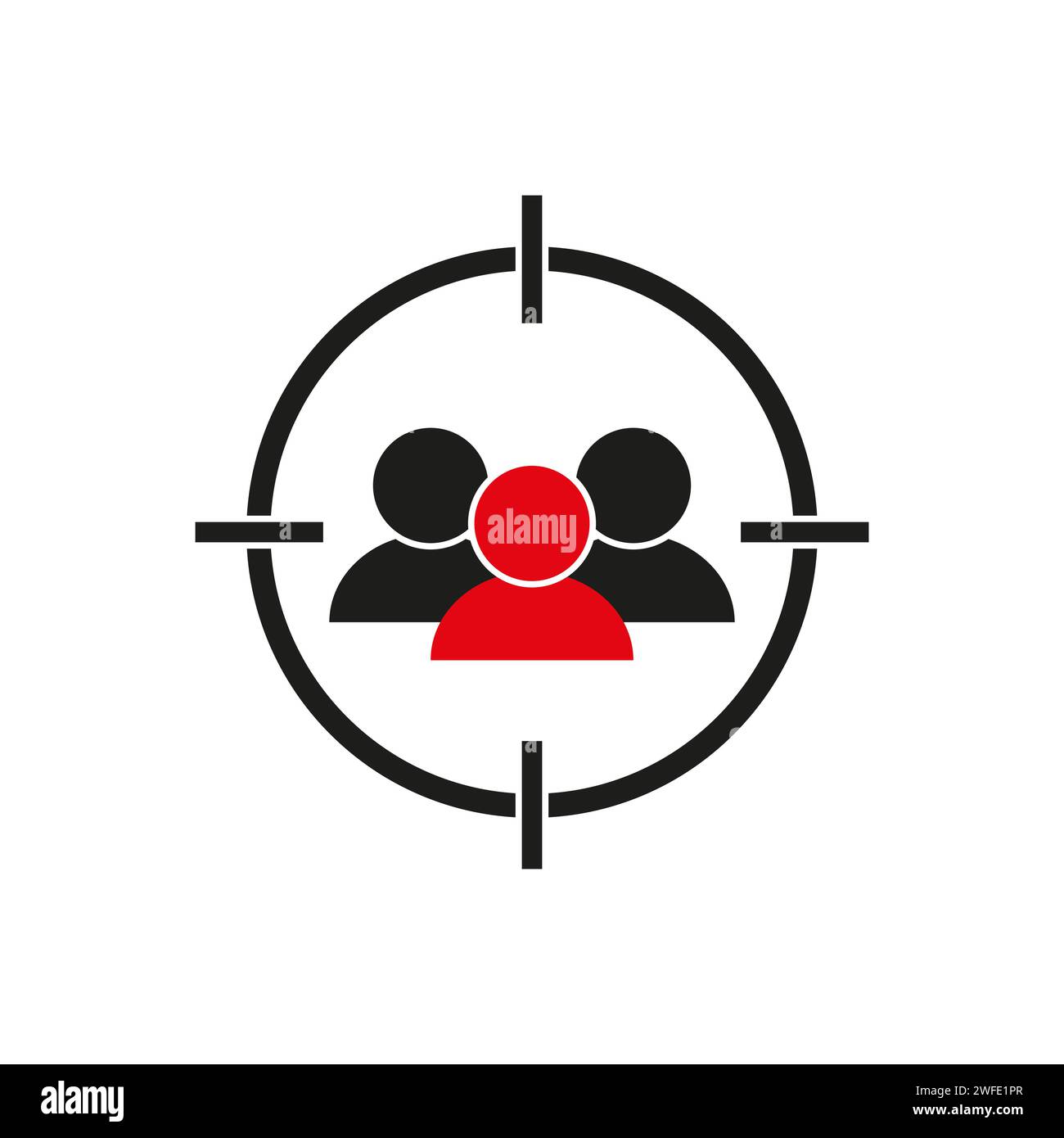Target with audience icon. Targeting sign. Aim people concept icon ...