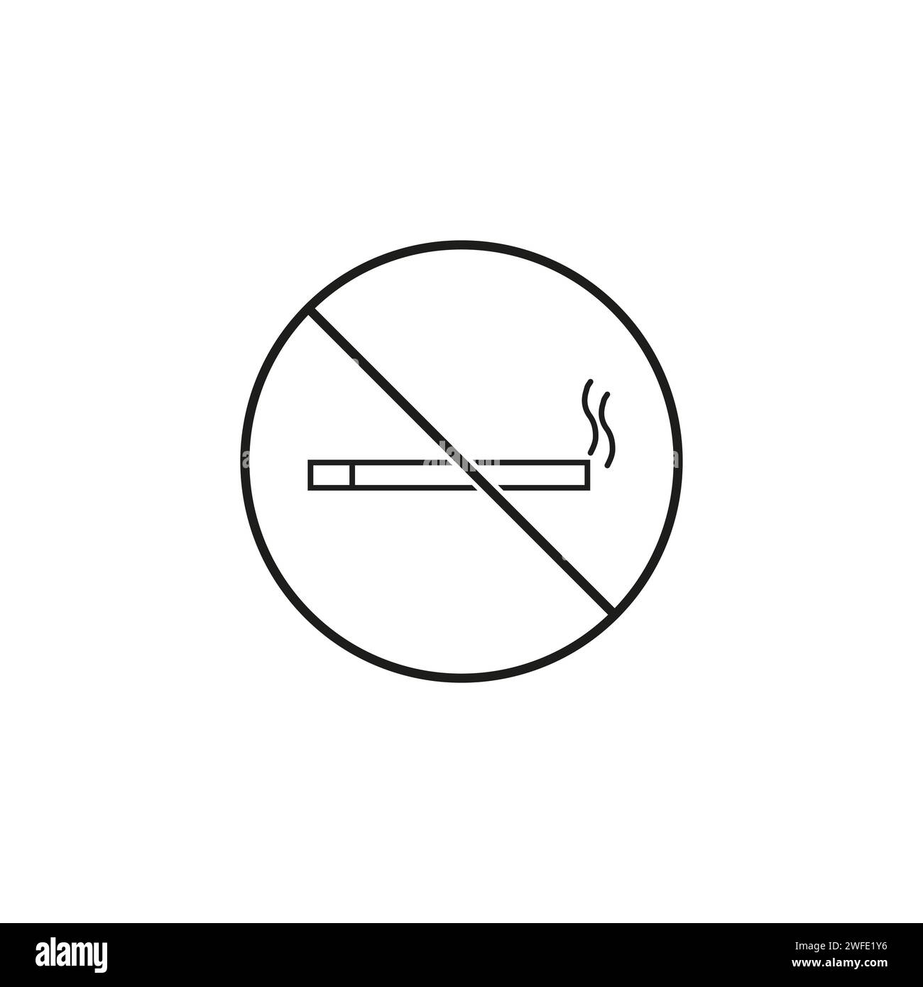 No smoking icon. Cigarettes forbidden sign. Vector illustration. EPS 10 ...