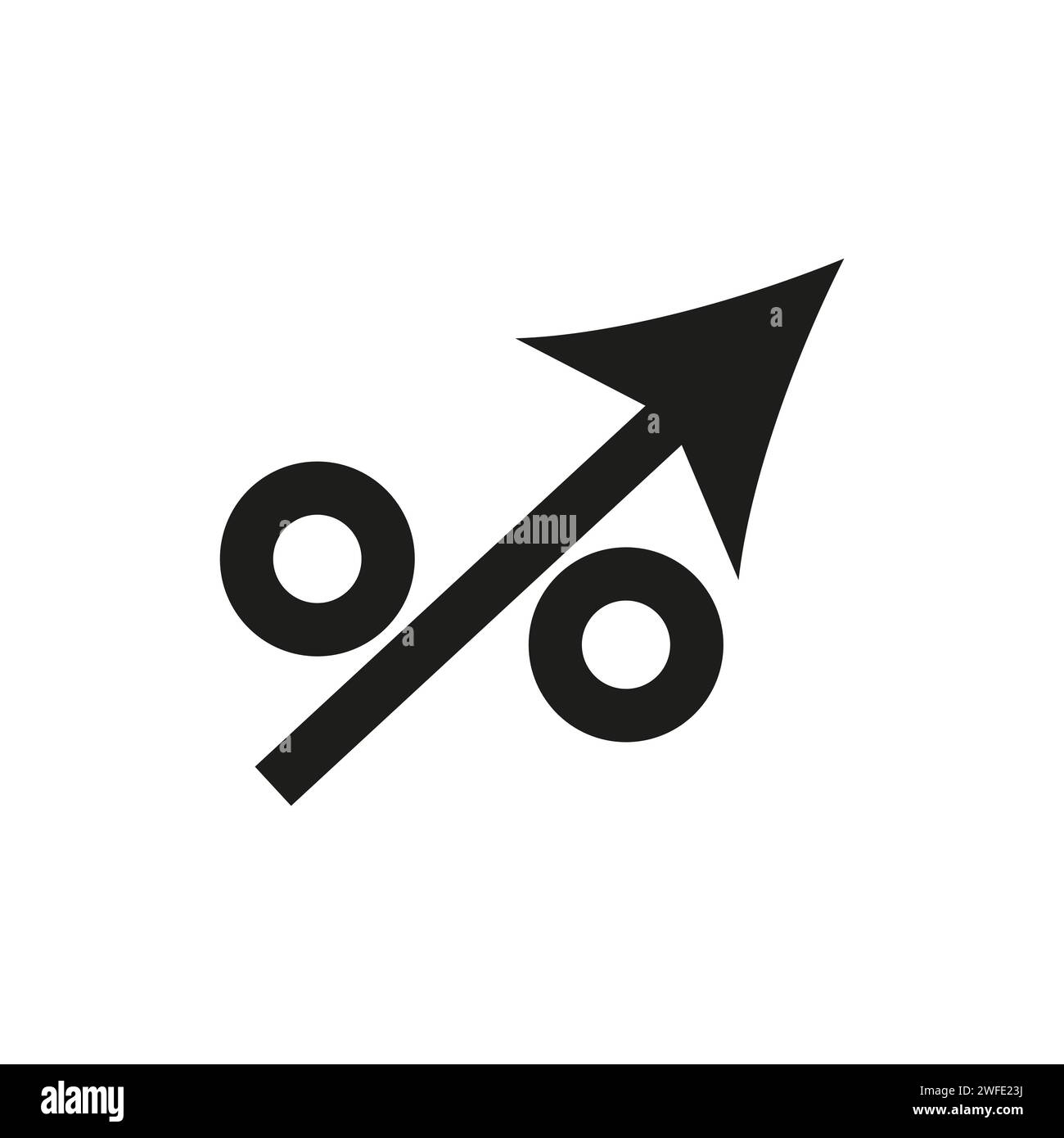 Percentage increase icon. Increase in the percentage of income. Profit ...