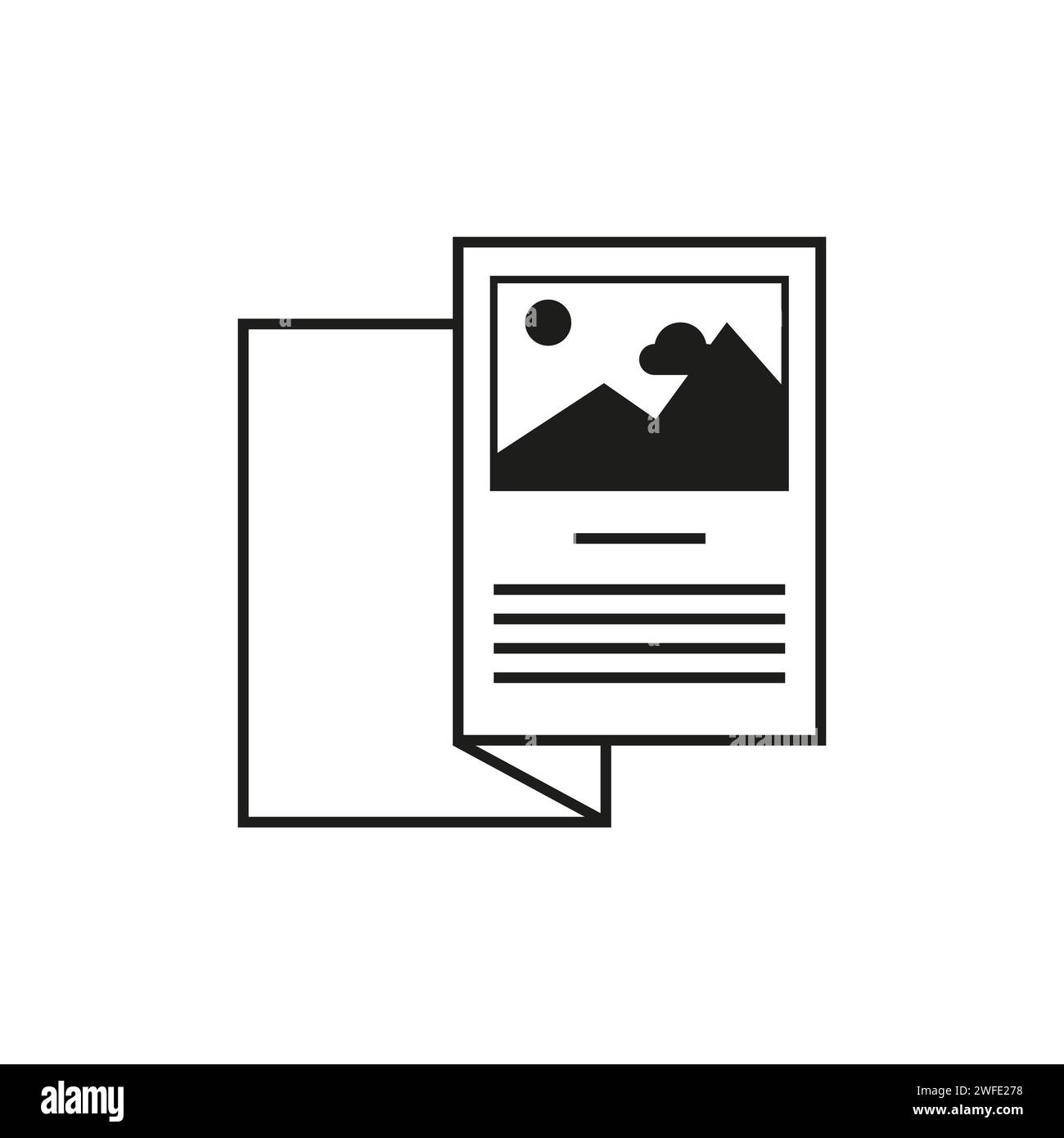 Flyer icon. Brochure for marketing. Vector illustration. stock image ...