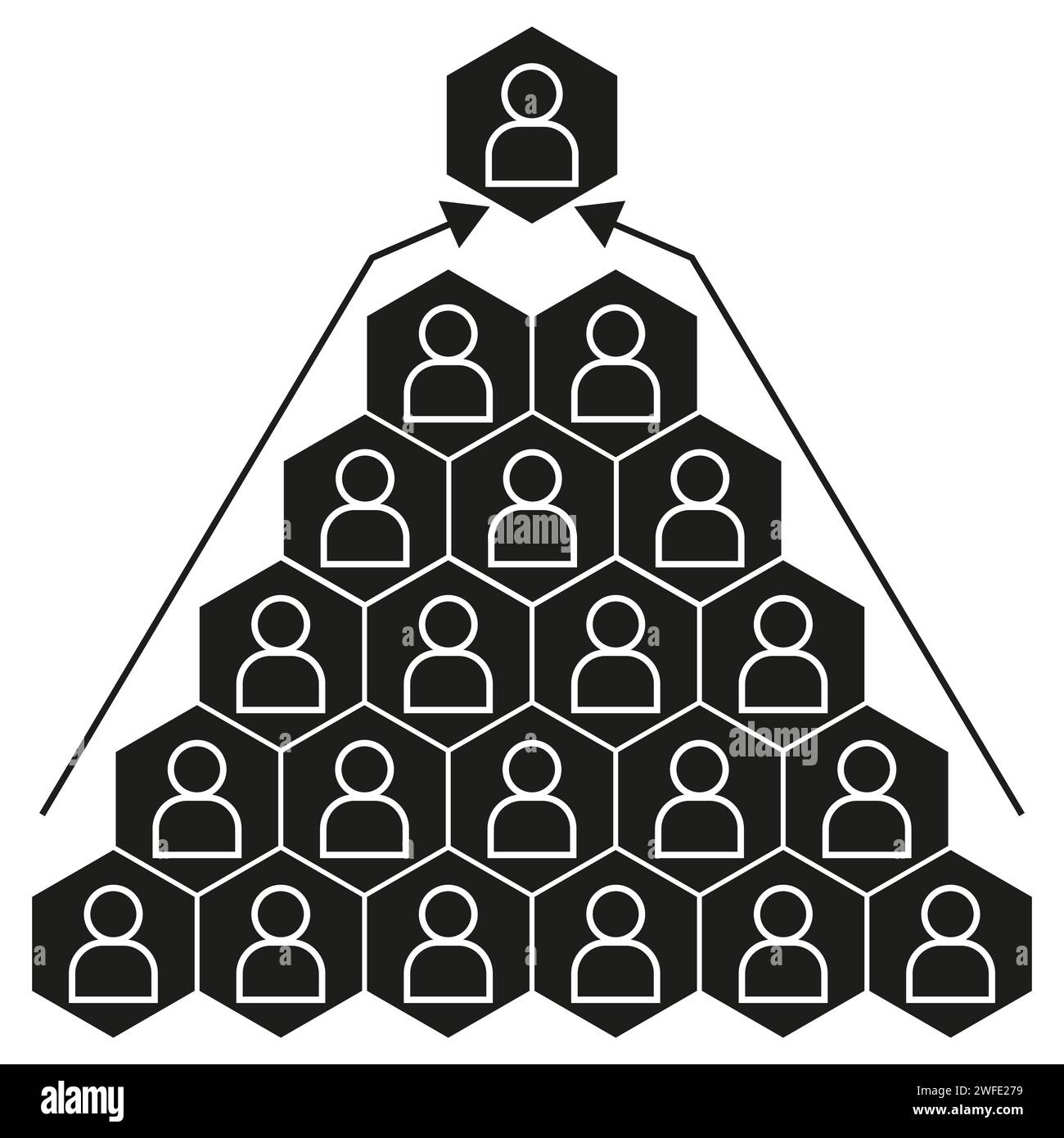Levels of management icon. Vector illustration. EPS 10. Stock image ...