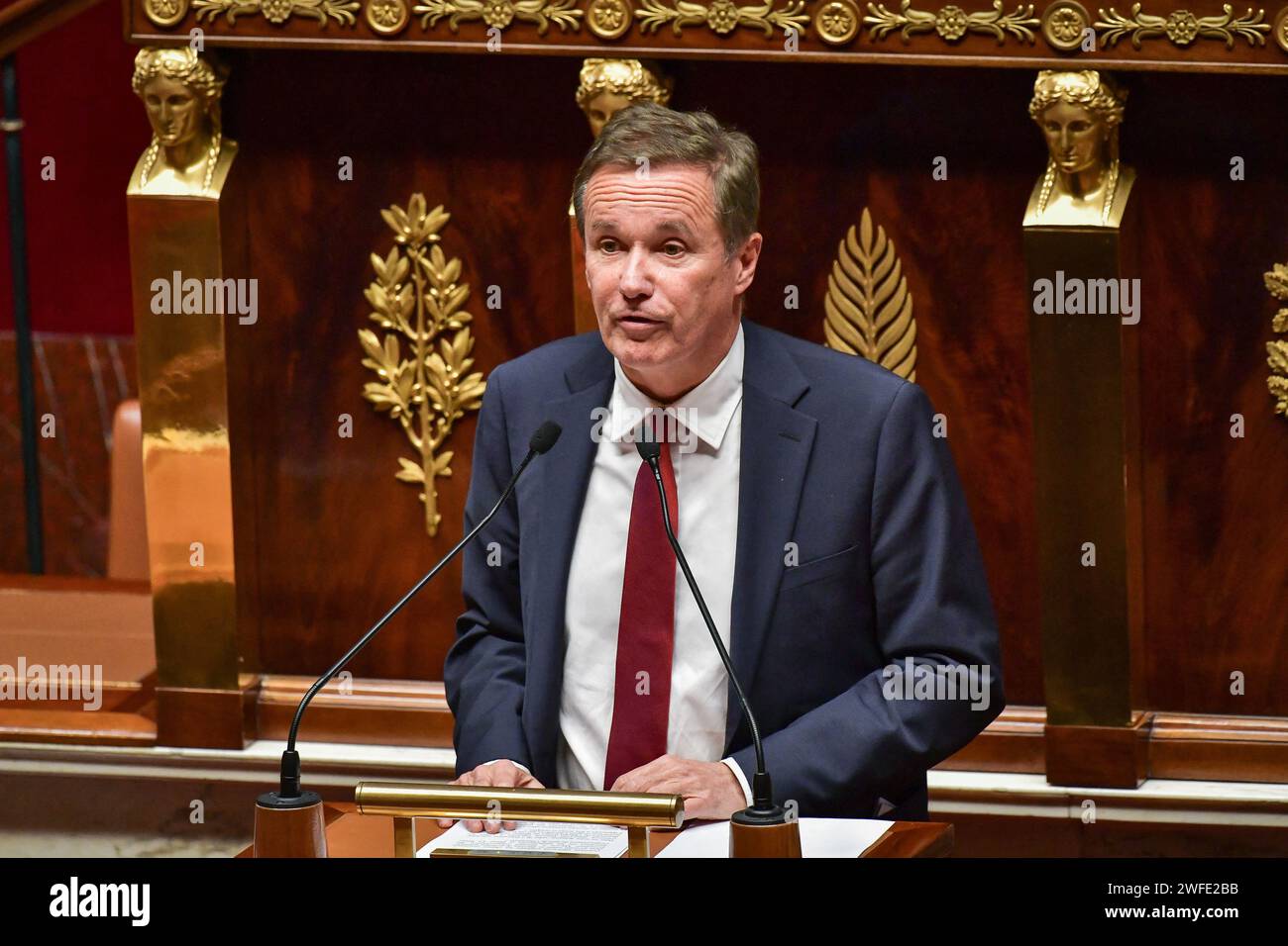 Paris, France. 30th Jan, 2024. French Member of Parliament Nicolas ...