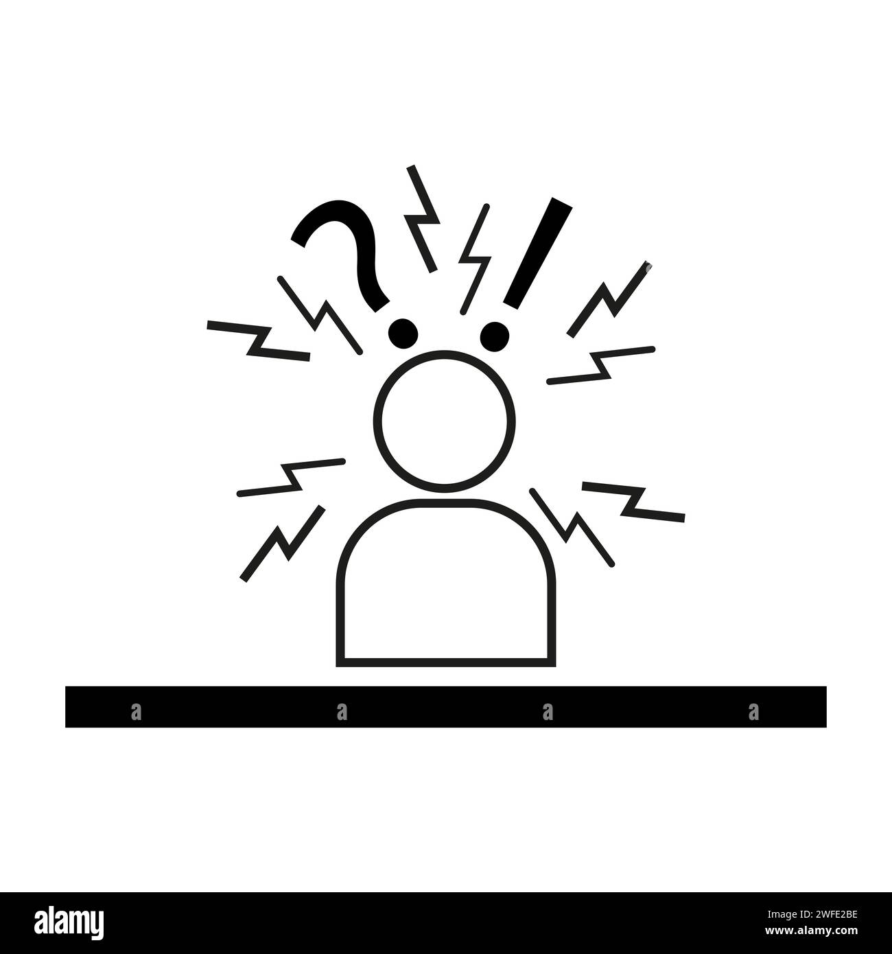 Negative thinking icon. Customer negative behavior icon. Angry and bad ...