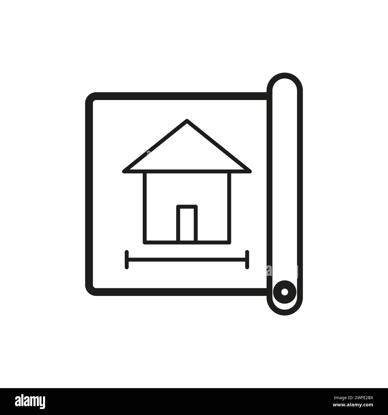 House blueprint icon. Architectural concept. Vector illustration. Eps ...