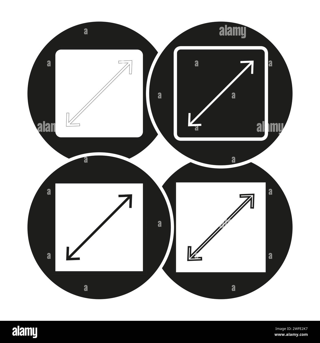 Resize dimension adjust size Stock Vector Images - Alamy