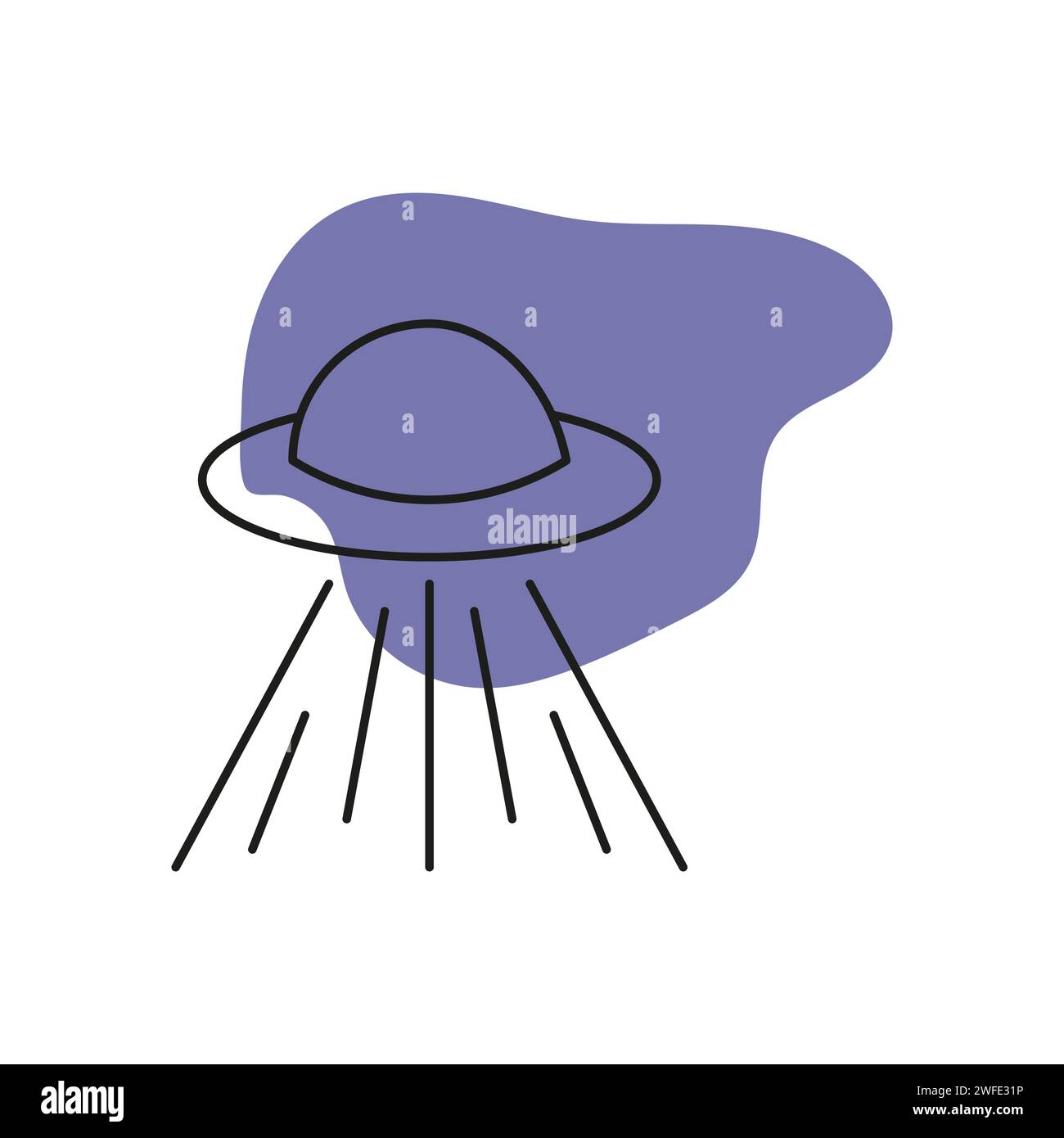 Ufo concept icon.Ufo symbol. Design from space. Vector illustration ...
