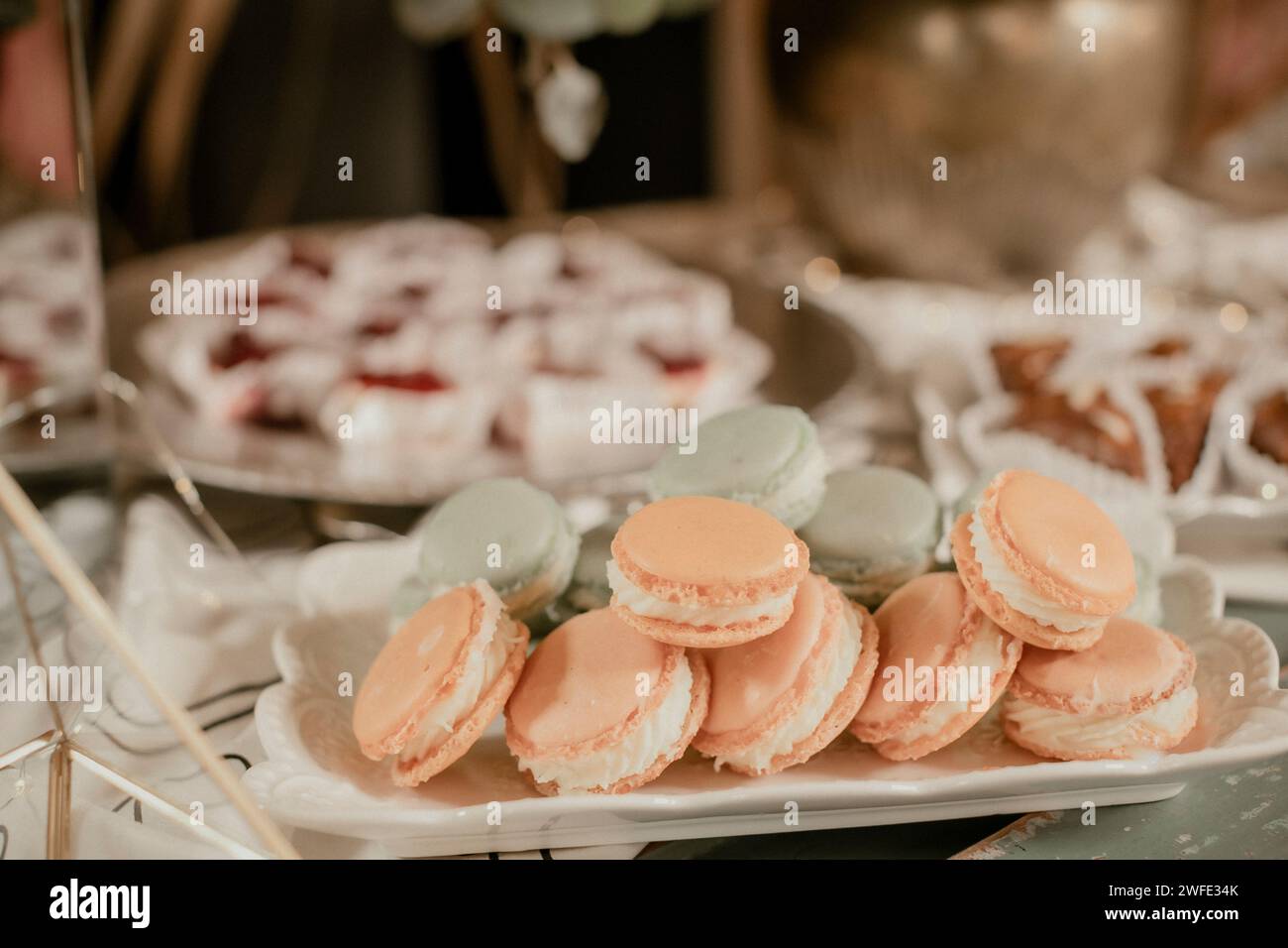 Social event; Individual Presentation Of Tasty Cookies For Party Guests ...