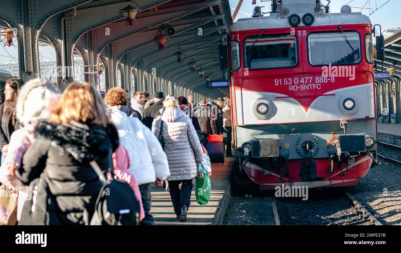 Romanian train departure hi-res stock photography and images - Alamy