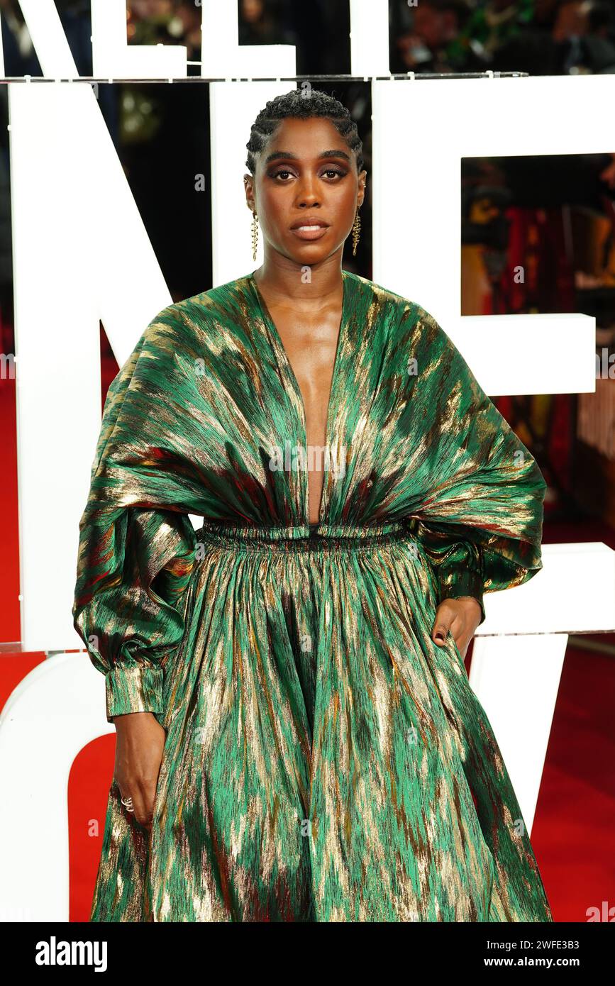 Lashana Lynch attending the UK premiere of Bob Marley: One Love, at the ...