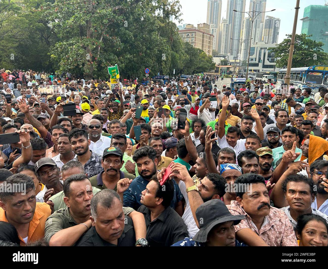 Colombo, Sri Lanka. 30th January 2024. The police fired tear gas and ...