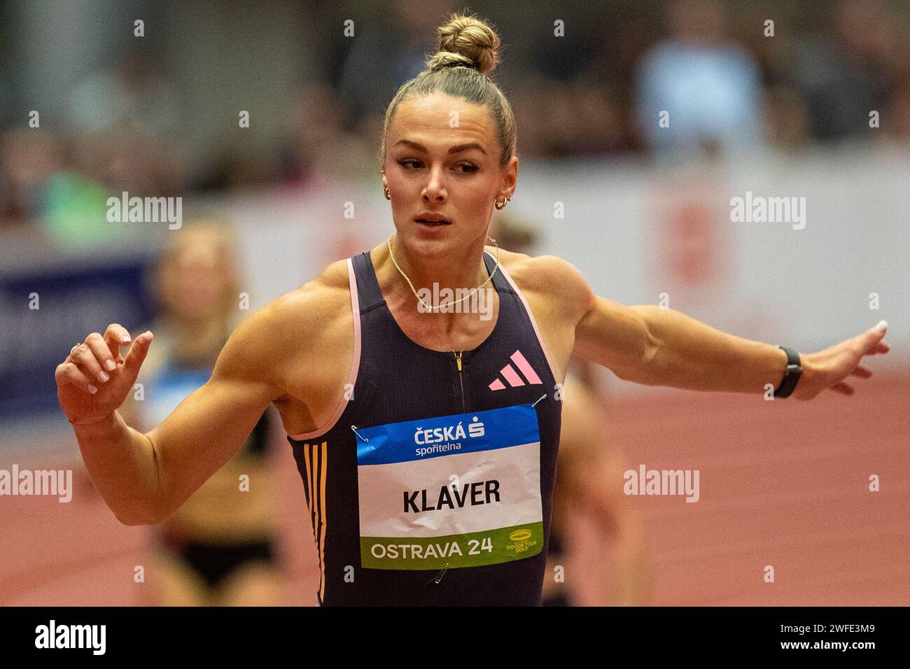 Lieke Klaver of Netherlands competes in women's 400 metres run at the ...