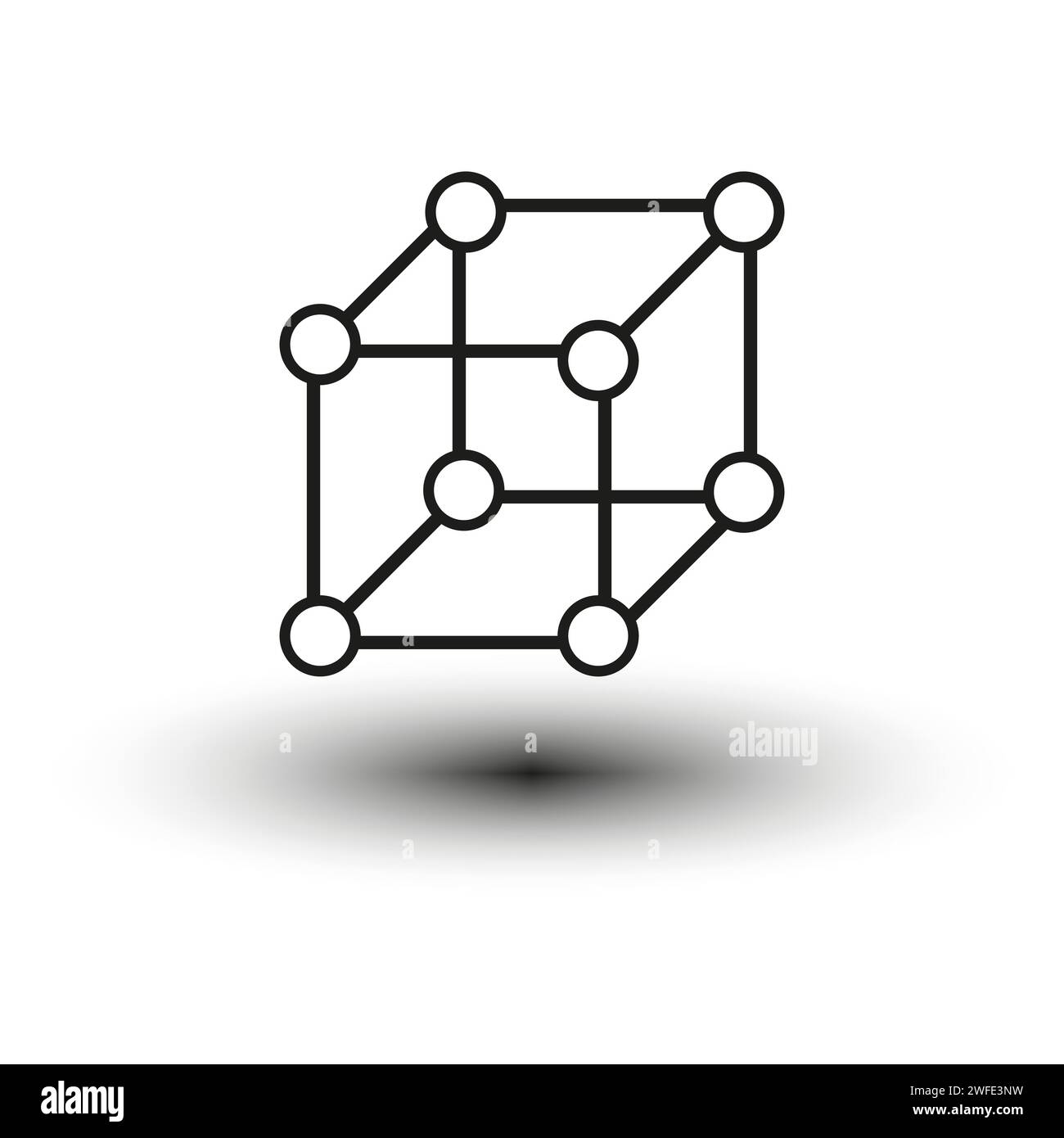 Molecular model cube Stock Vector Images - Alamy