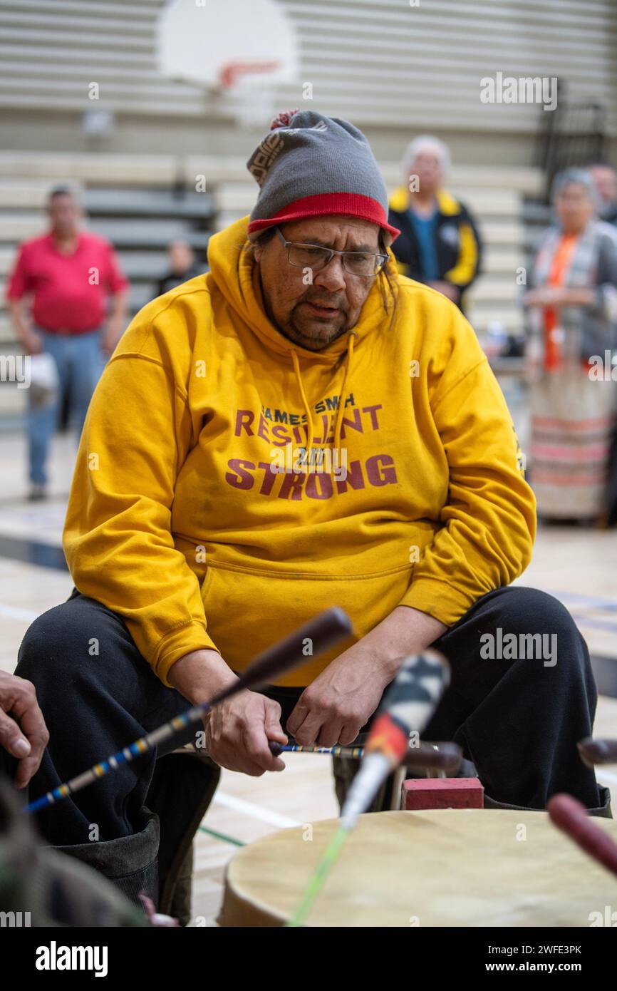 Melfort, Can. 30th Jan, 2024. Randy Burns, from James Smith Cree Nation ...