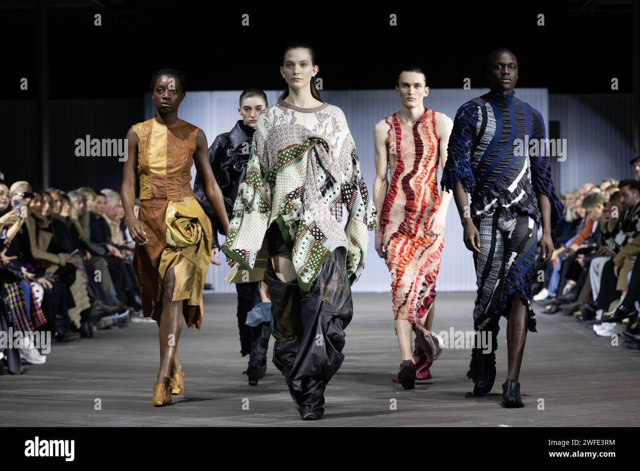 Copenhagen, Denmark. January 30th, 2024. Models on the catwalk wearing ...