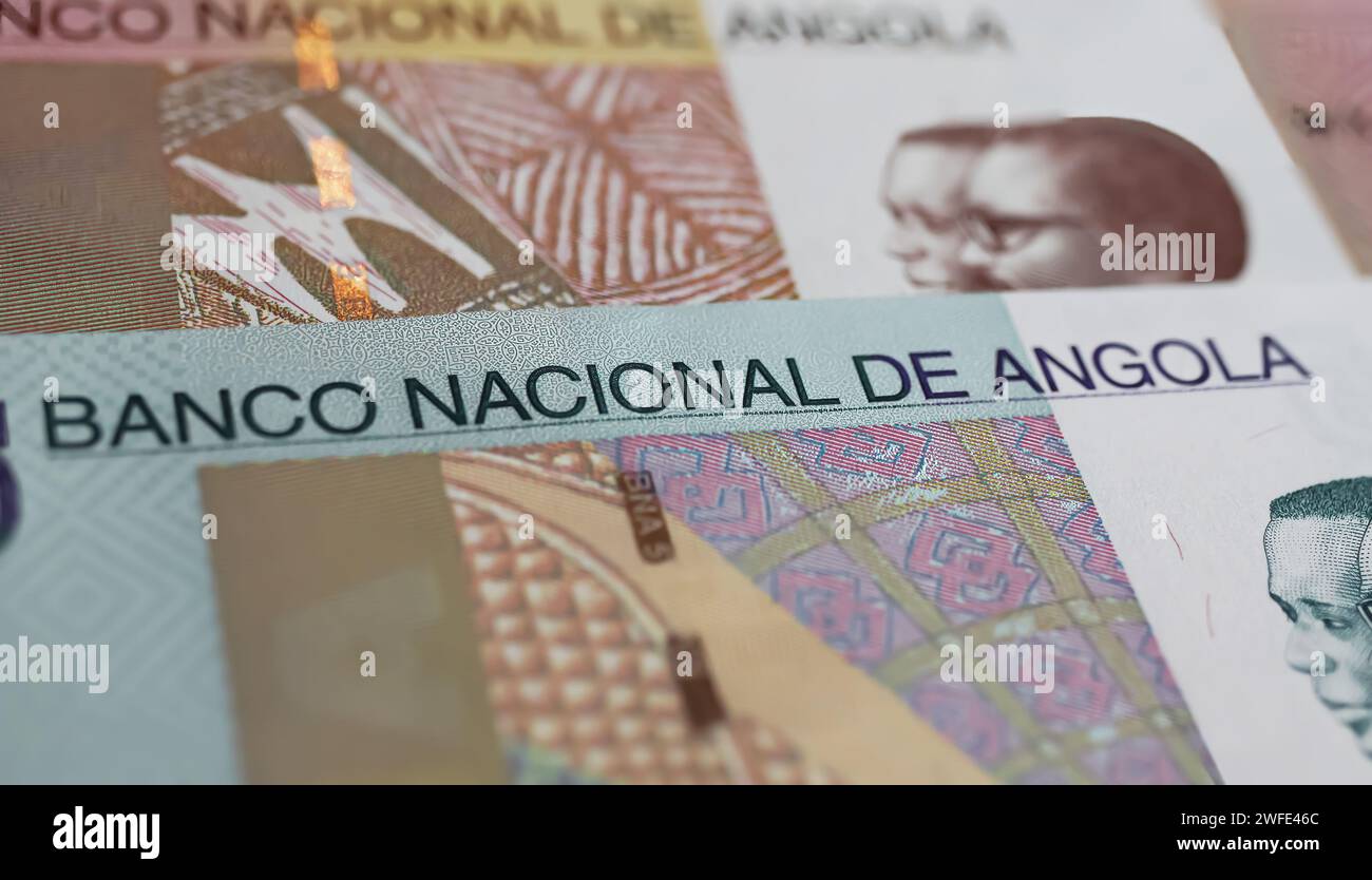 Closeup of Angola national bank Kwanza banknote Stock Photo - Alamy