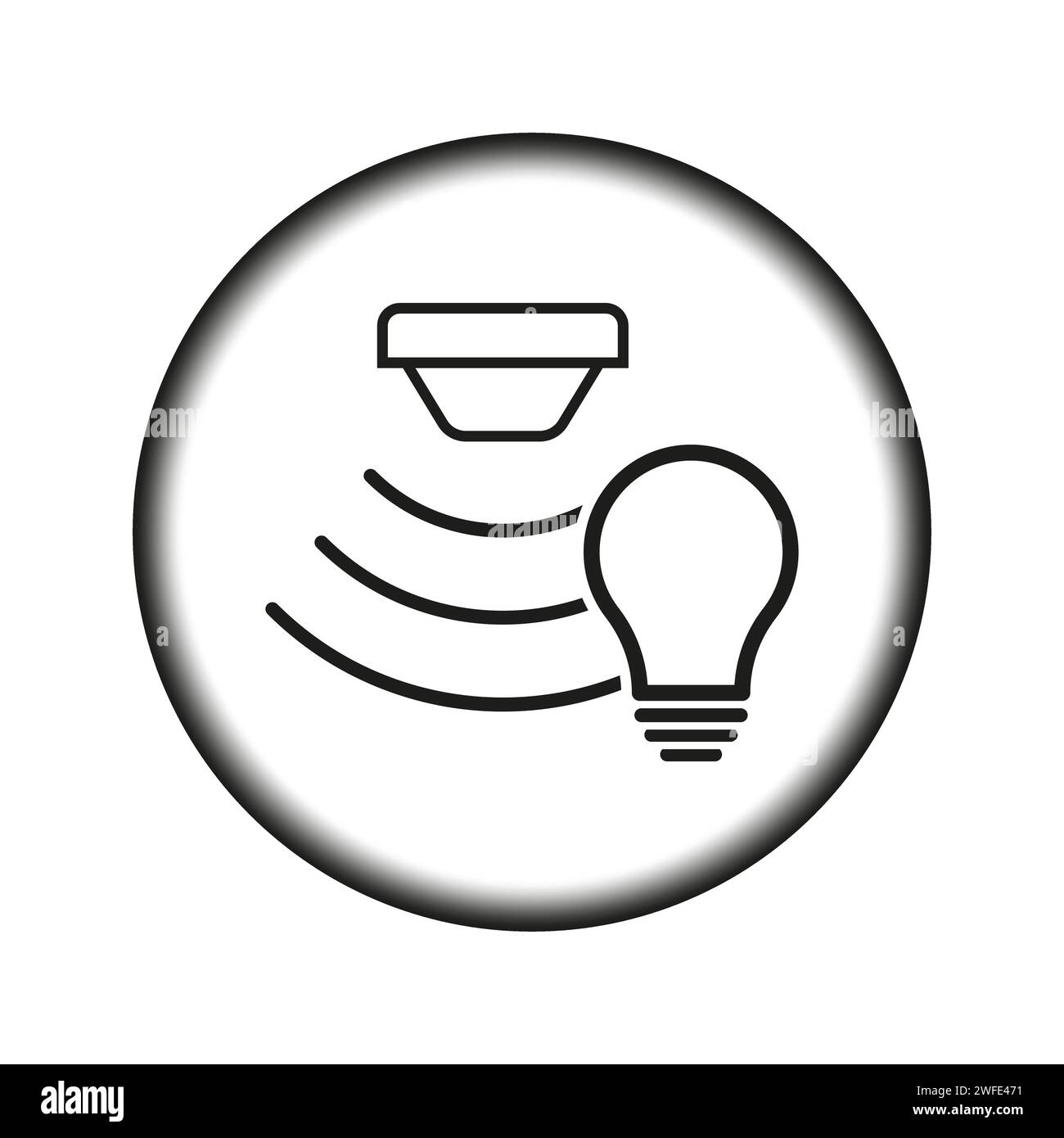 Light sensor icon, smart detector. Vector illustration. EPS 10. Stock ...