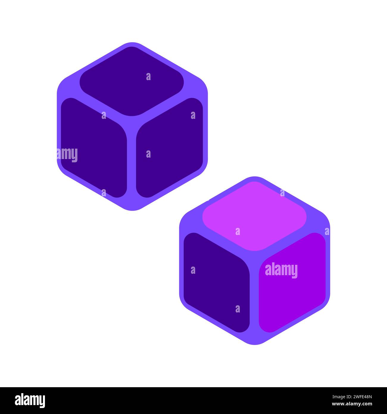 Purple 3d cubes. Vector illustration. stock image. EPS 10 Stock Vector ...