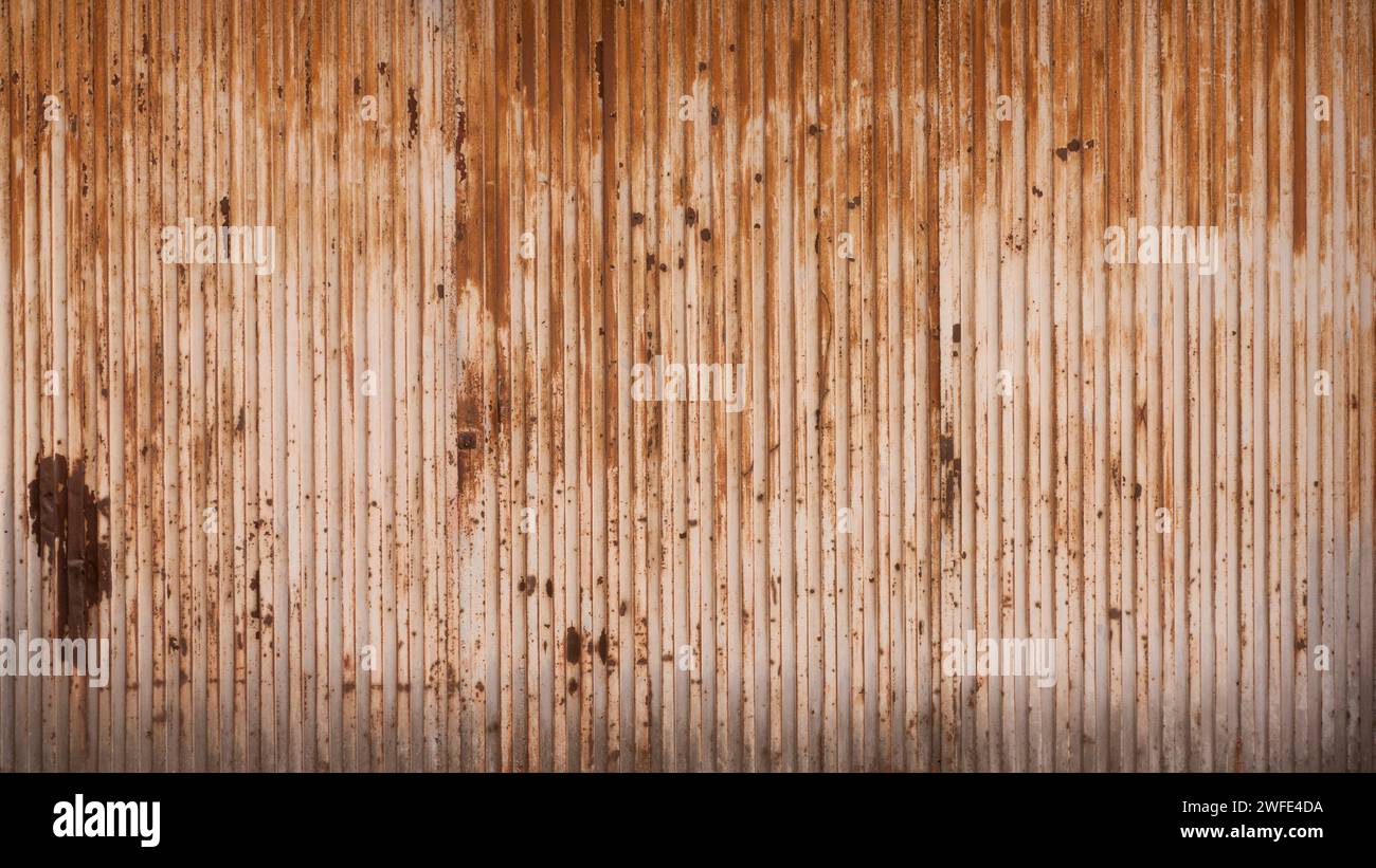 Rusty corrugated metal wall Stock Photo - Alamy