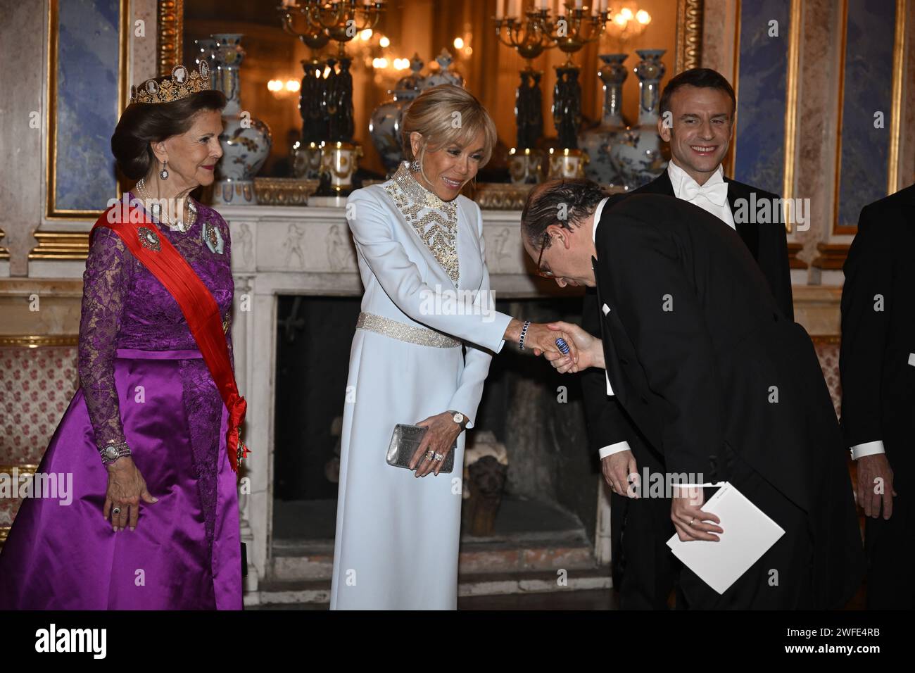 STOCKHOLM, SWEDEN 20240130Queen Silvia, Brigitte Macron and French ...